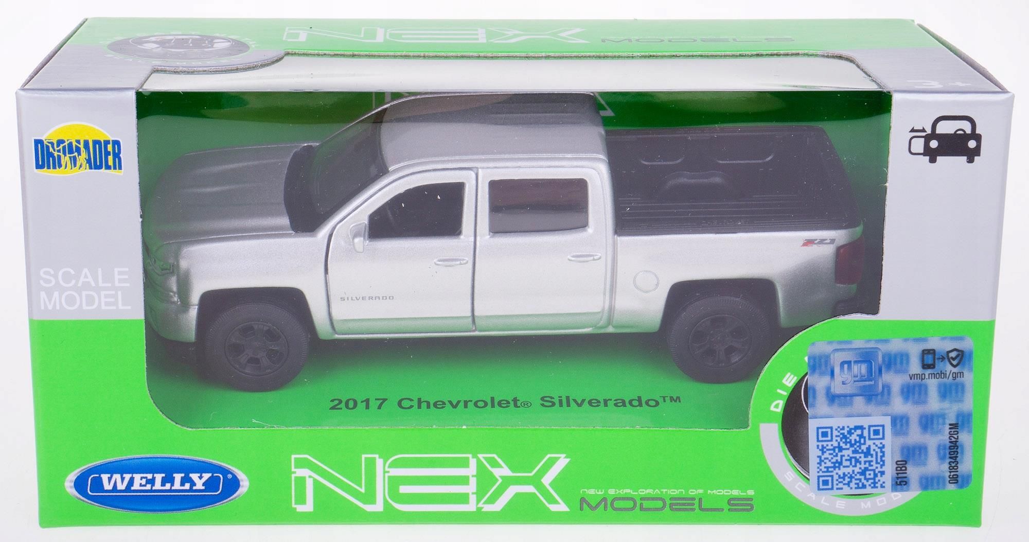 Welly 2017 Chevrolet Silverado Model Metal 1:34/39 Srebrny 1697 - Ceny ...
