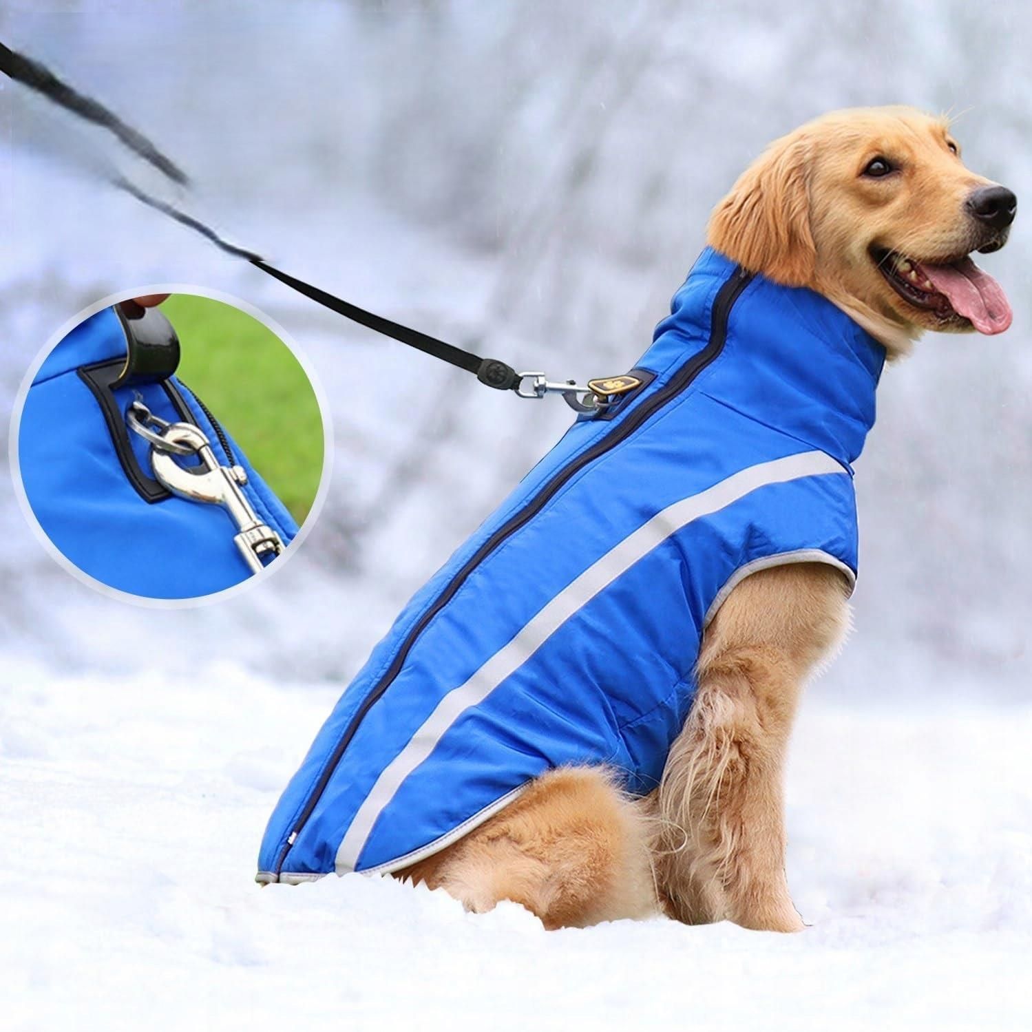 Ciepła Kamizelka Zimowa Kurtka Dla Psa Niebieska Xl - Ceny i opinie ...