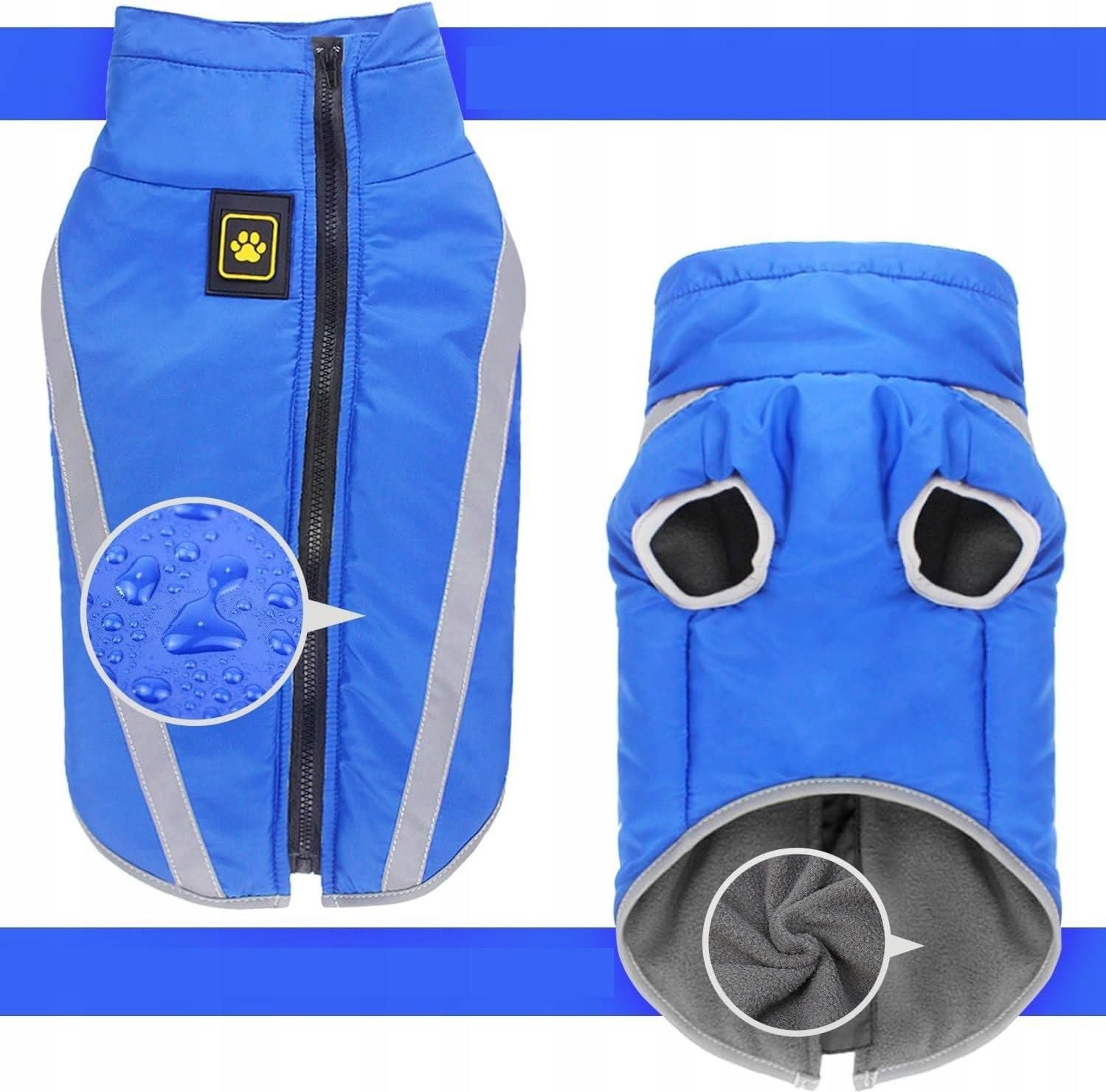 Ciepła Kamizelka Zimowa Kurtka Dla Psa Niebieska Xl - Ceny i opinie ...
