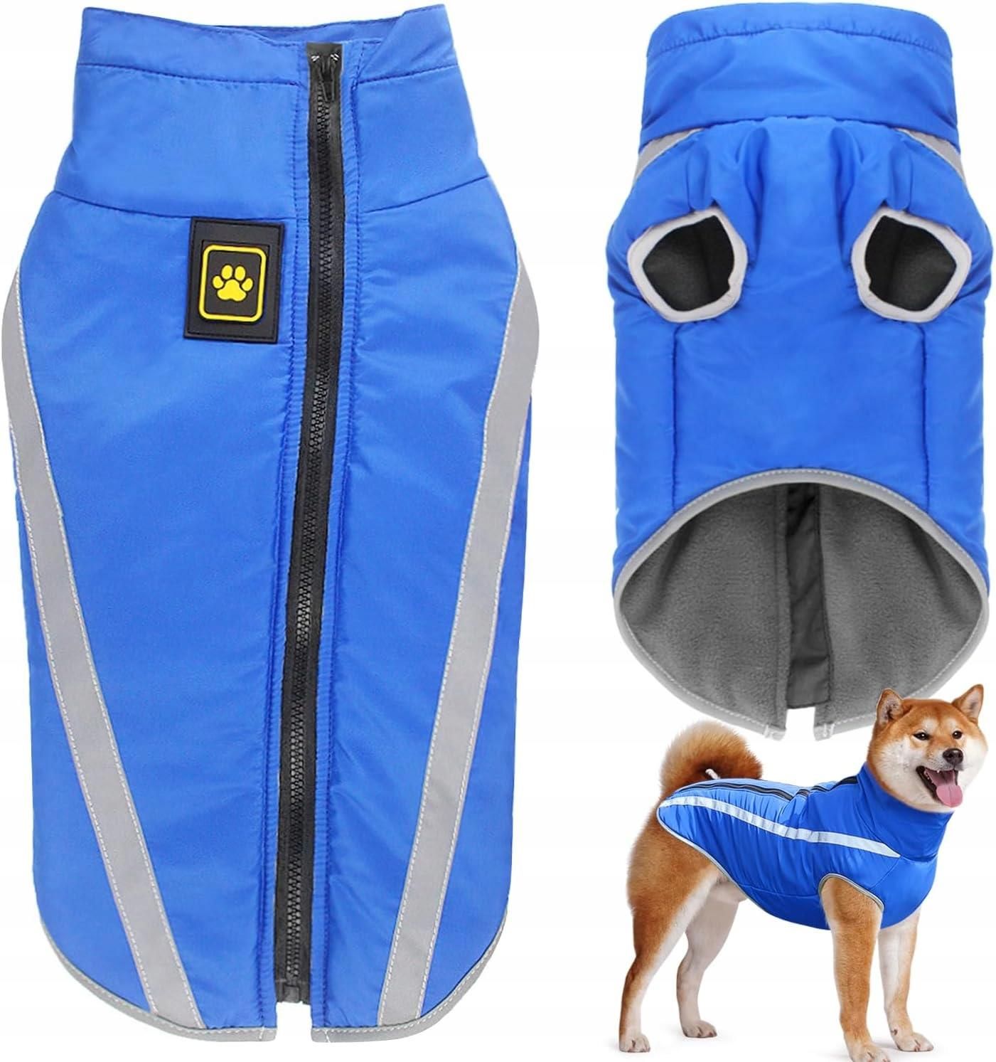 Ciepła Kamizelka Zimowa Kurtka Dla Psa Niebieska Xl - Ceny i opinie ...