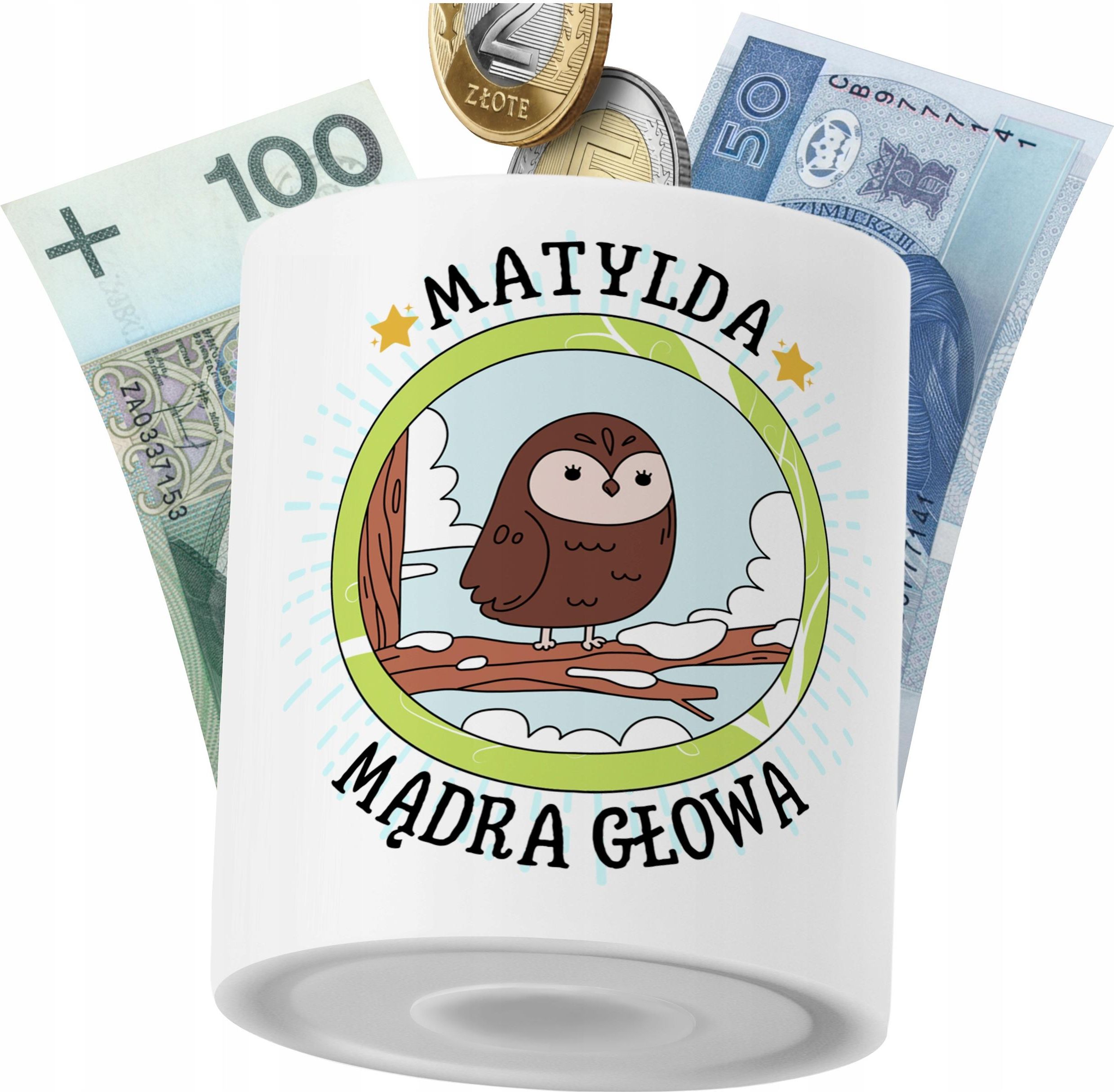 Polidraw Skarbonka Dla Matyldy Córki Dziecka Z Nadrukiem Ze Zdjęciem ...