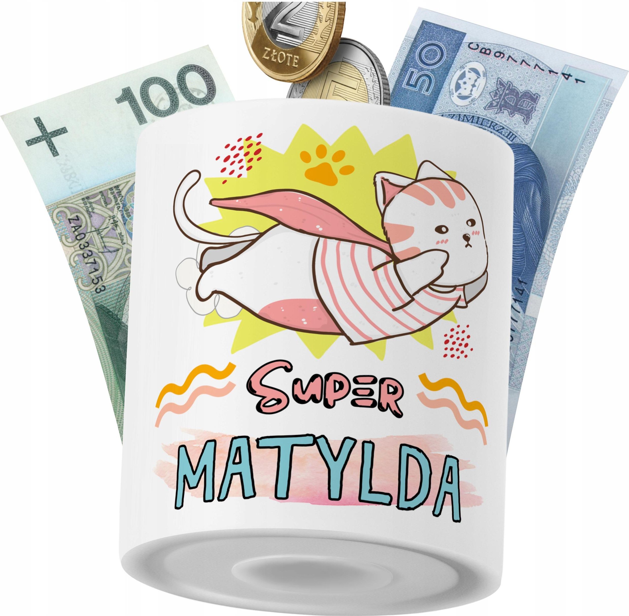 Polidraw Skarbonka Dla Matyldy Córki Dziecka Z Nadrukiem Ze Zdjęciem ...