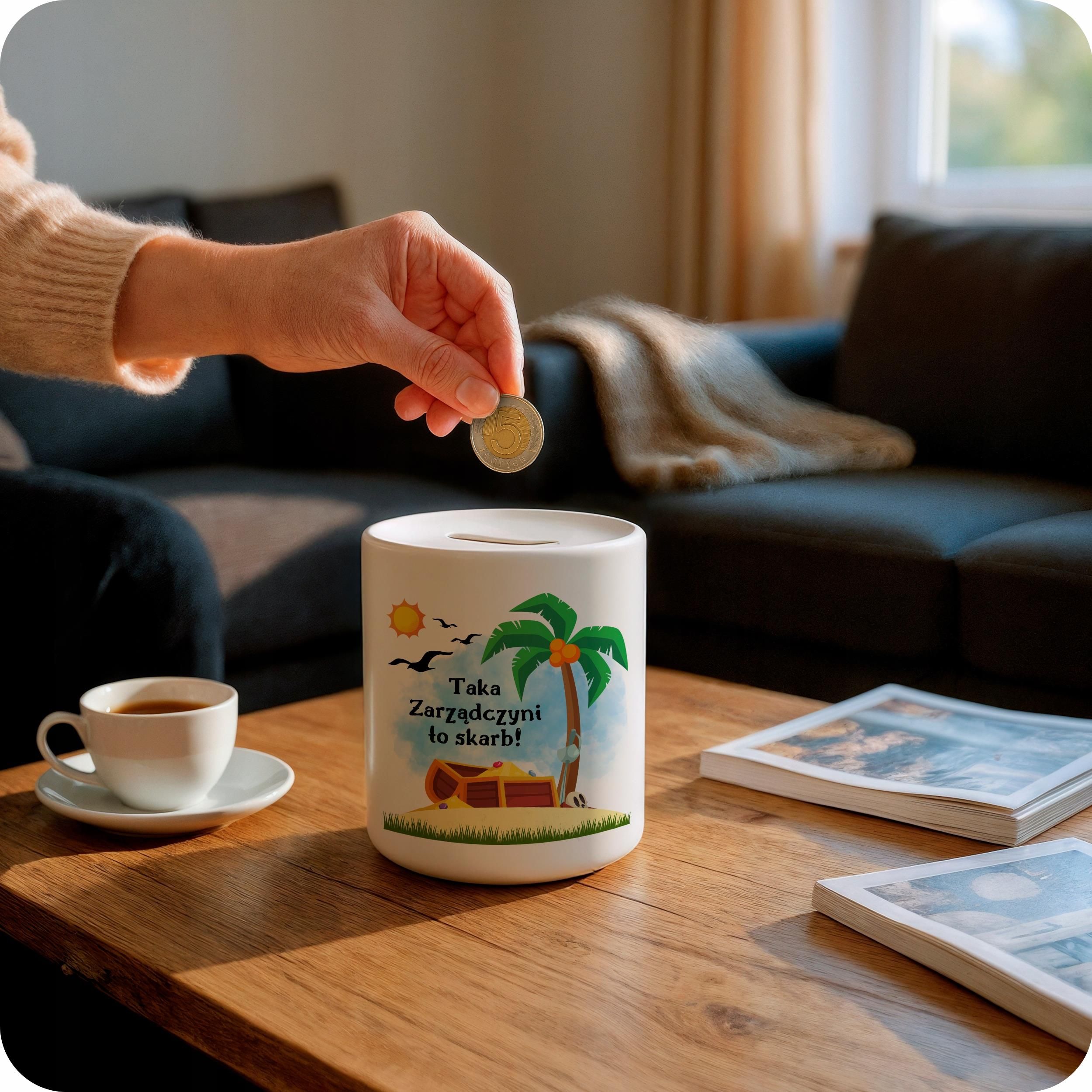 Polidraw Skarbonka Dla Zarządczyni Na Prezent Z Nadrukiem Ze Zdjęciem ...