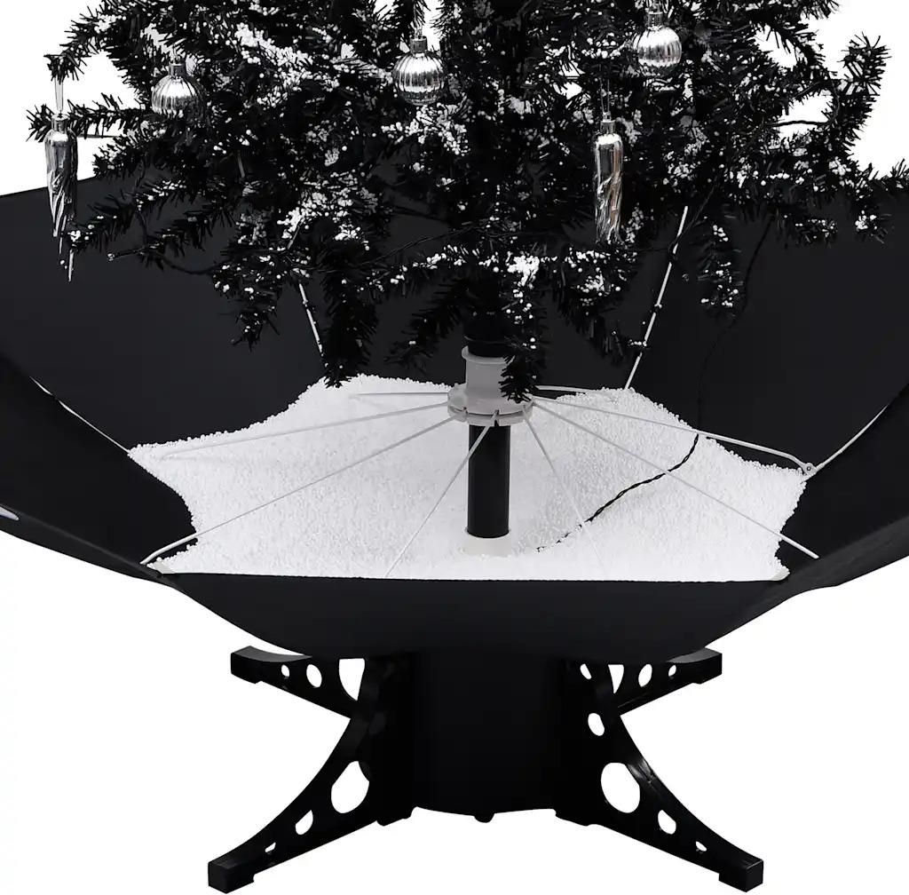 Gravora Choinka Sztuczna czarna 170 Cm z padającym śniegiem i LED ...