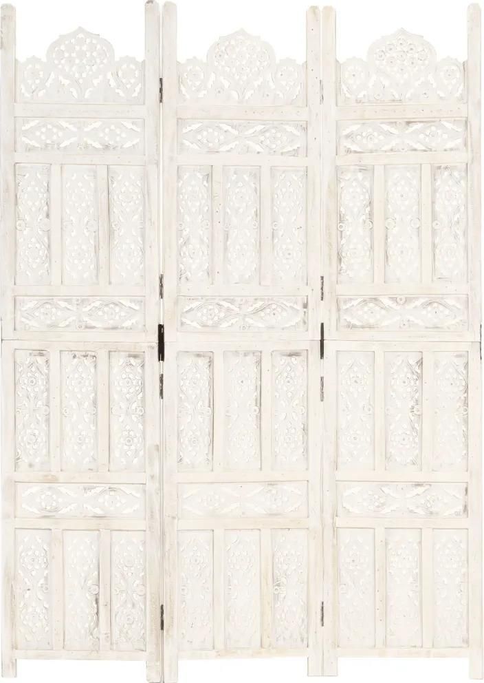 Gravora Składany parawan pokojowy 120x165 cm, bielone drewno mango ...