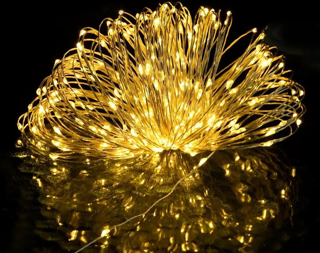 Łańcuch świetlny 300 diod 30 m ciepły biały Gravora miedziany drut z ...