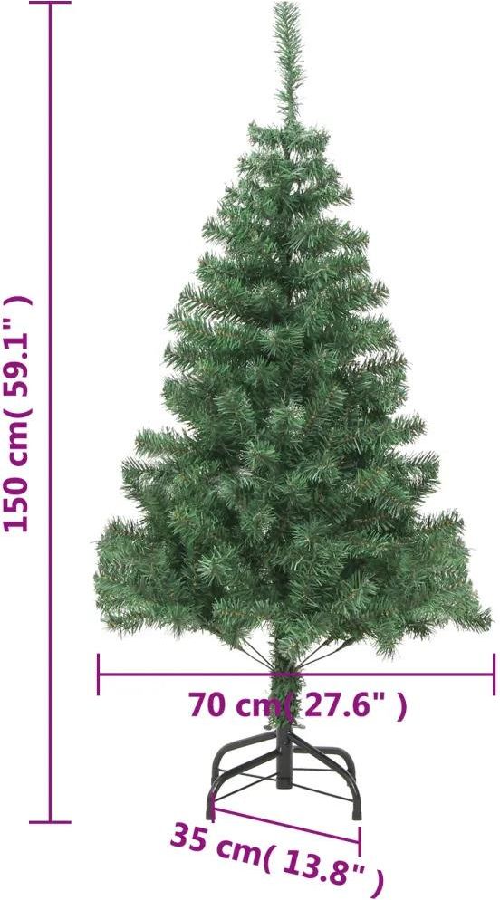 Gravora Choinka Sztuczna Zielona 150 Cm z gałązkami i plastikowym ...