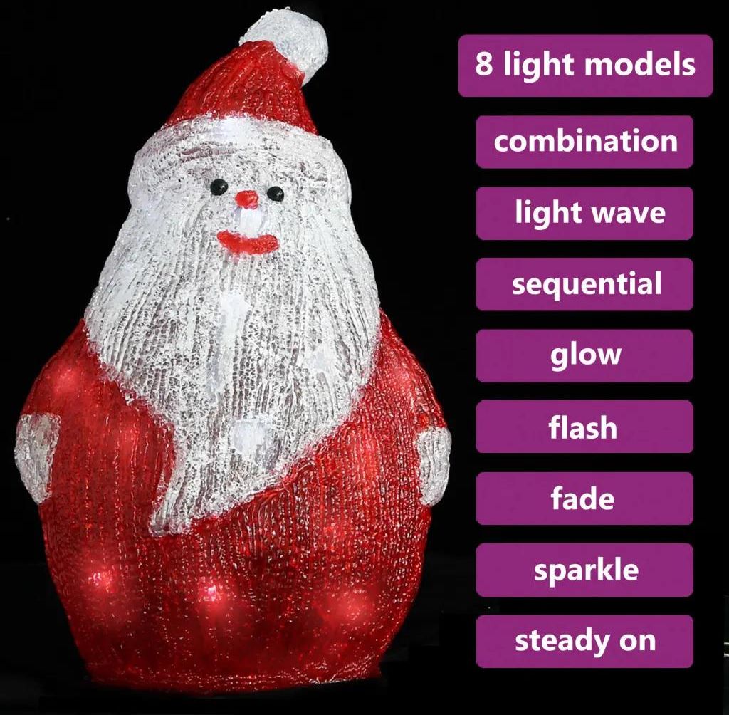 Figurka Świętego Mikołaja Gravora 25 diod LED 18x14x28cm czerwony ...