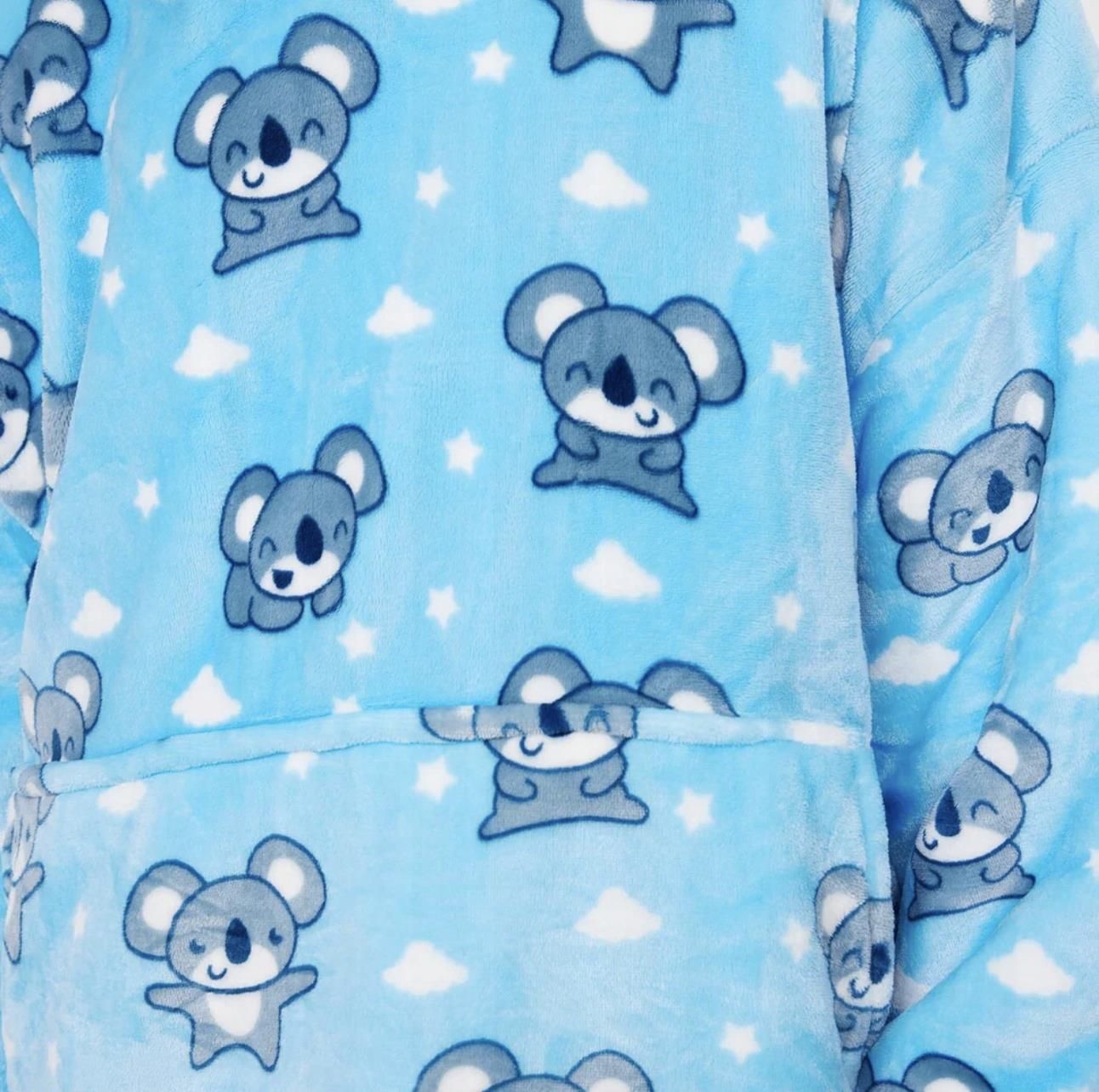 Koco Bluza Oversize Długa Ciepła Koc Bluza Damska Z Kapturem Dzień ...