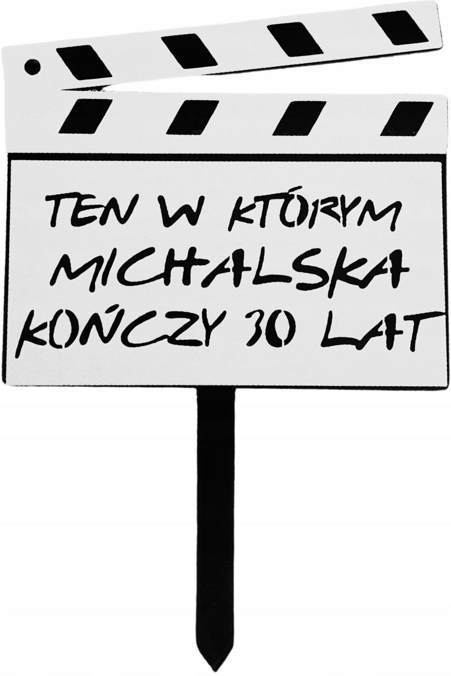 Topper urodzinowy miłośnik Motyw Friends Personalizowany klaps filmowy ...