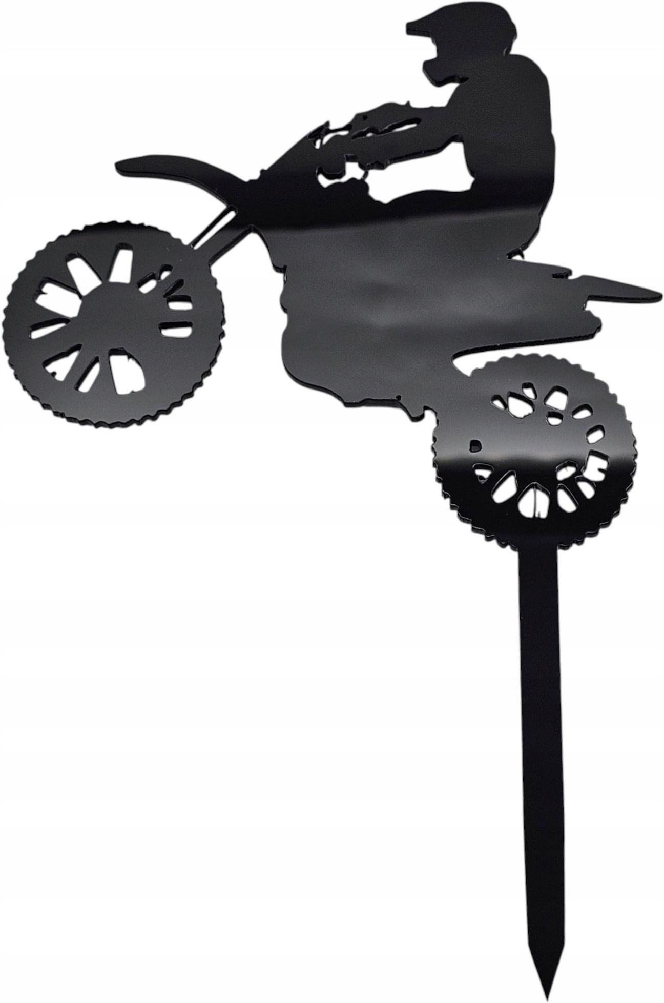 Topper czarny toper na tort z motorem Cross Enduro motor czarna plexi ...