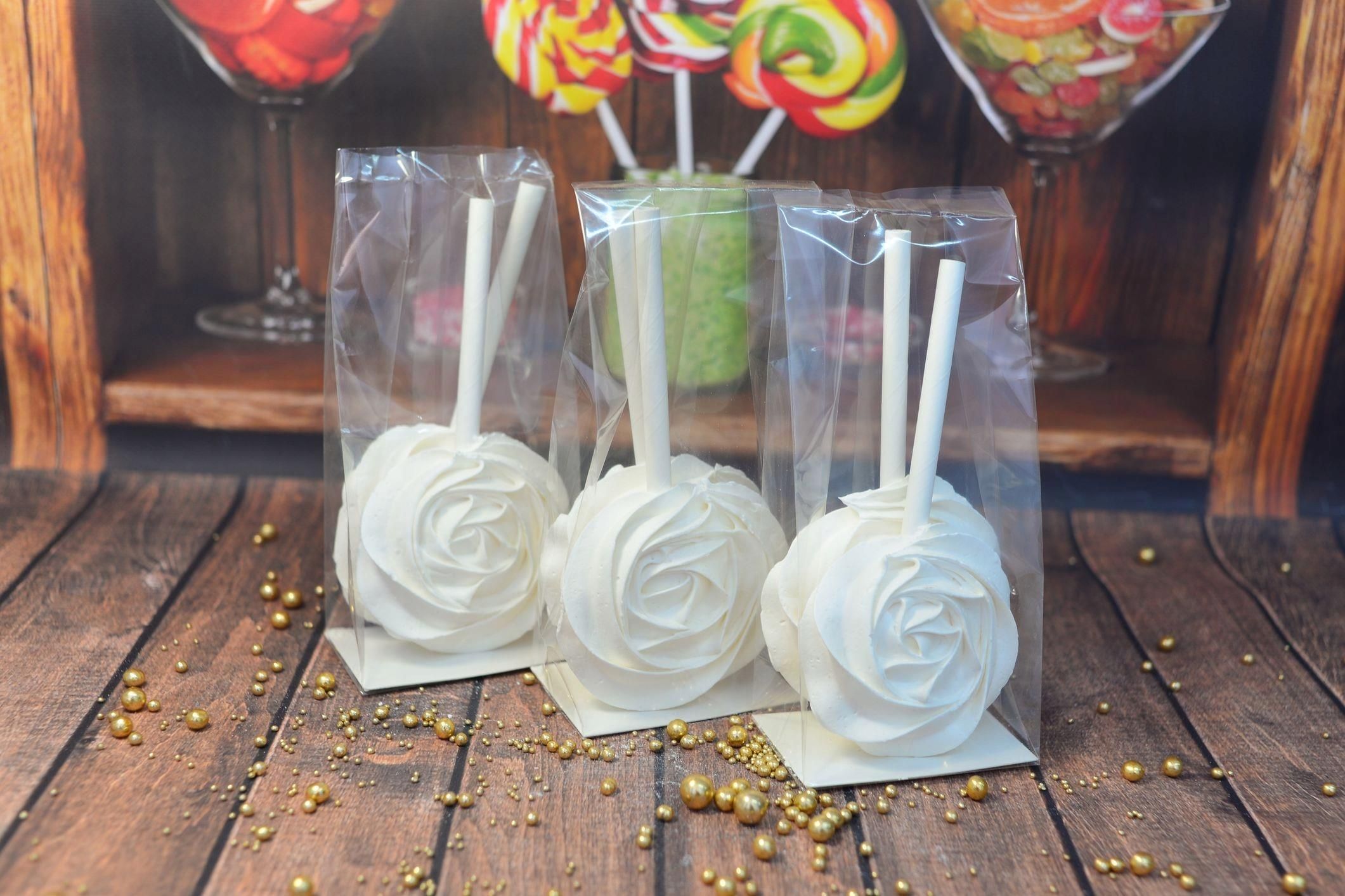 Duże białe lizaki bezowe, beza, topper, 2 szt - Ceny i opinie - Ceneo.pl