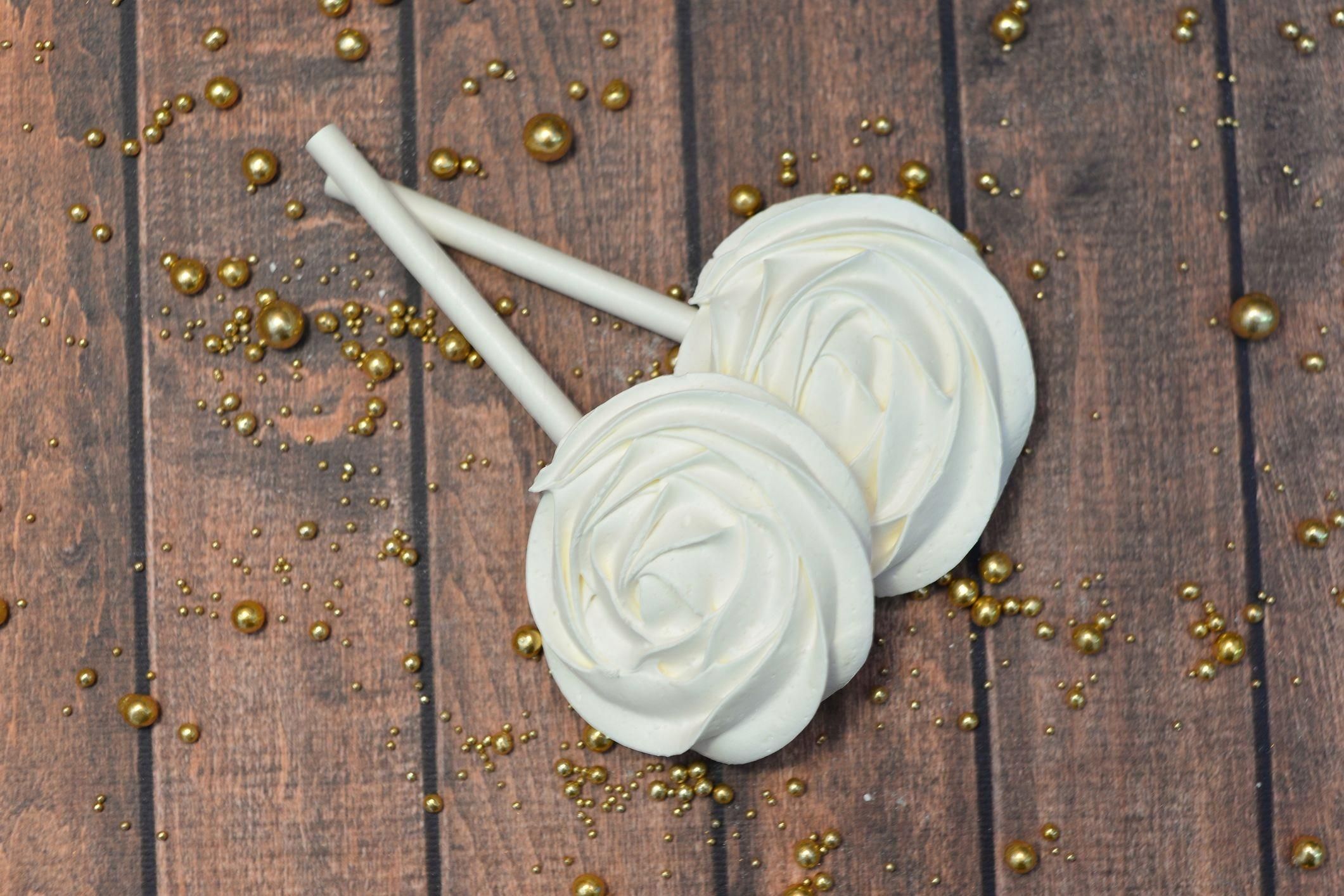 Duże białe lizaki bezowe, beza, topper, 2 szt - Ceny i opinie - Ceneo.pl