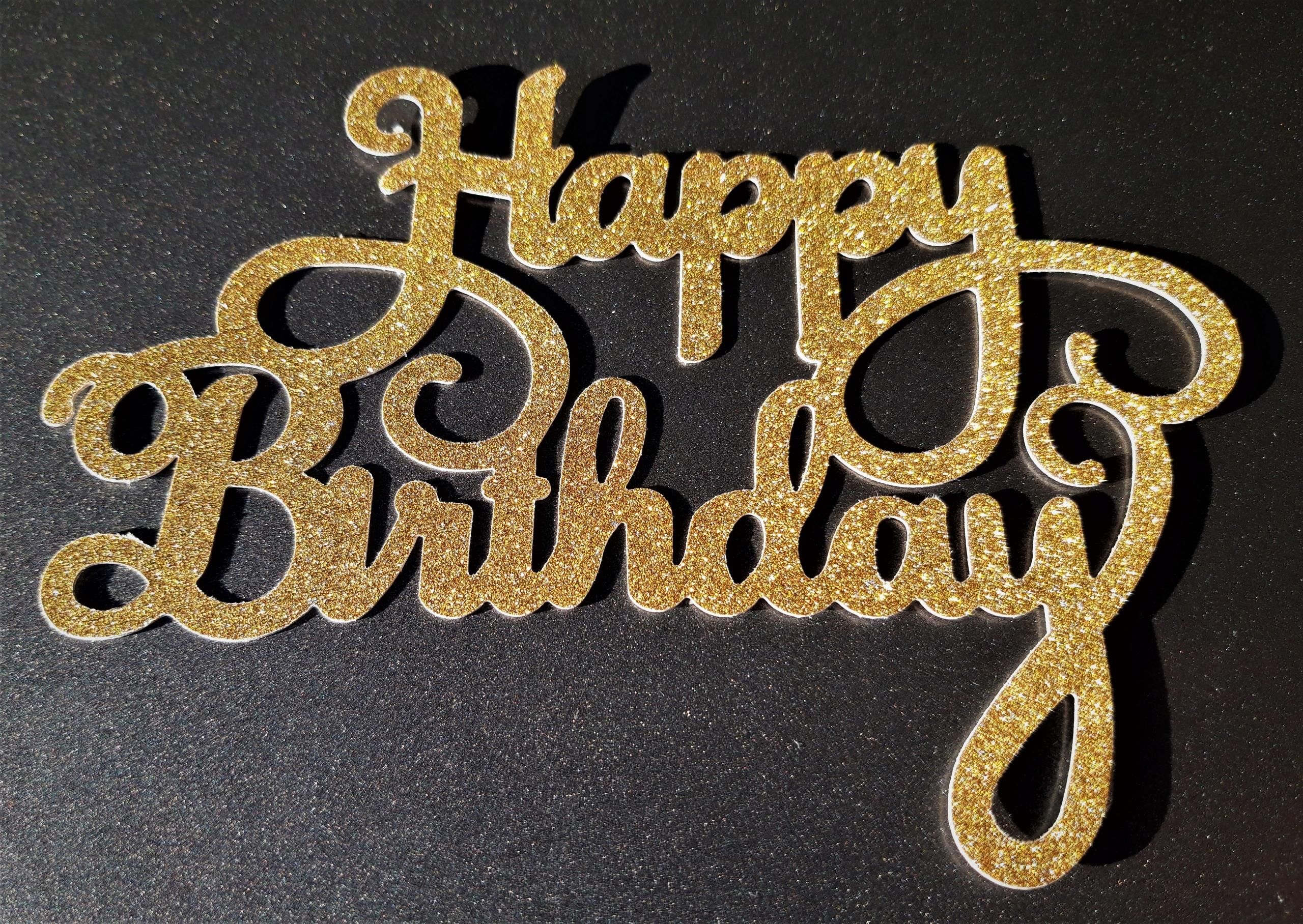 10x Topper na tort Happy Birthday Tort Złoty Brokat - Ceny i opinie ...