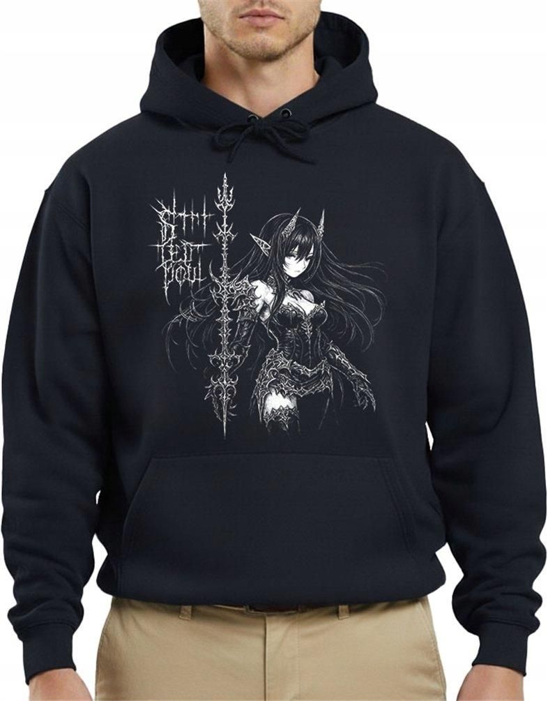Bluza Anime Męska Dark Fantasy Gothic Magic Gothic Warrior Demon Girl ...