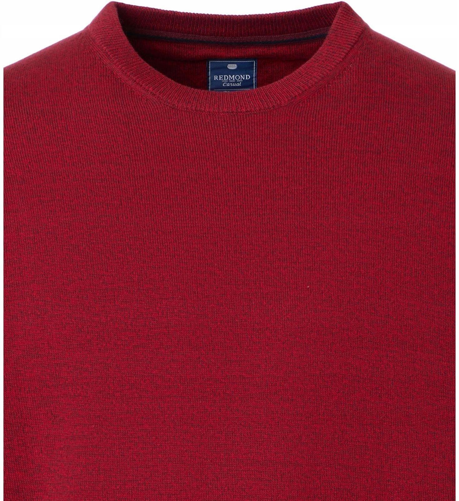 Sweter Męski Pod Szyję Bawełniany Gładki Bordowy Pulower Redmond 2XL ...