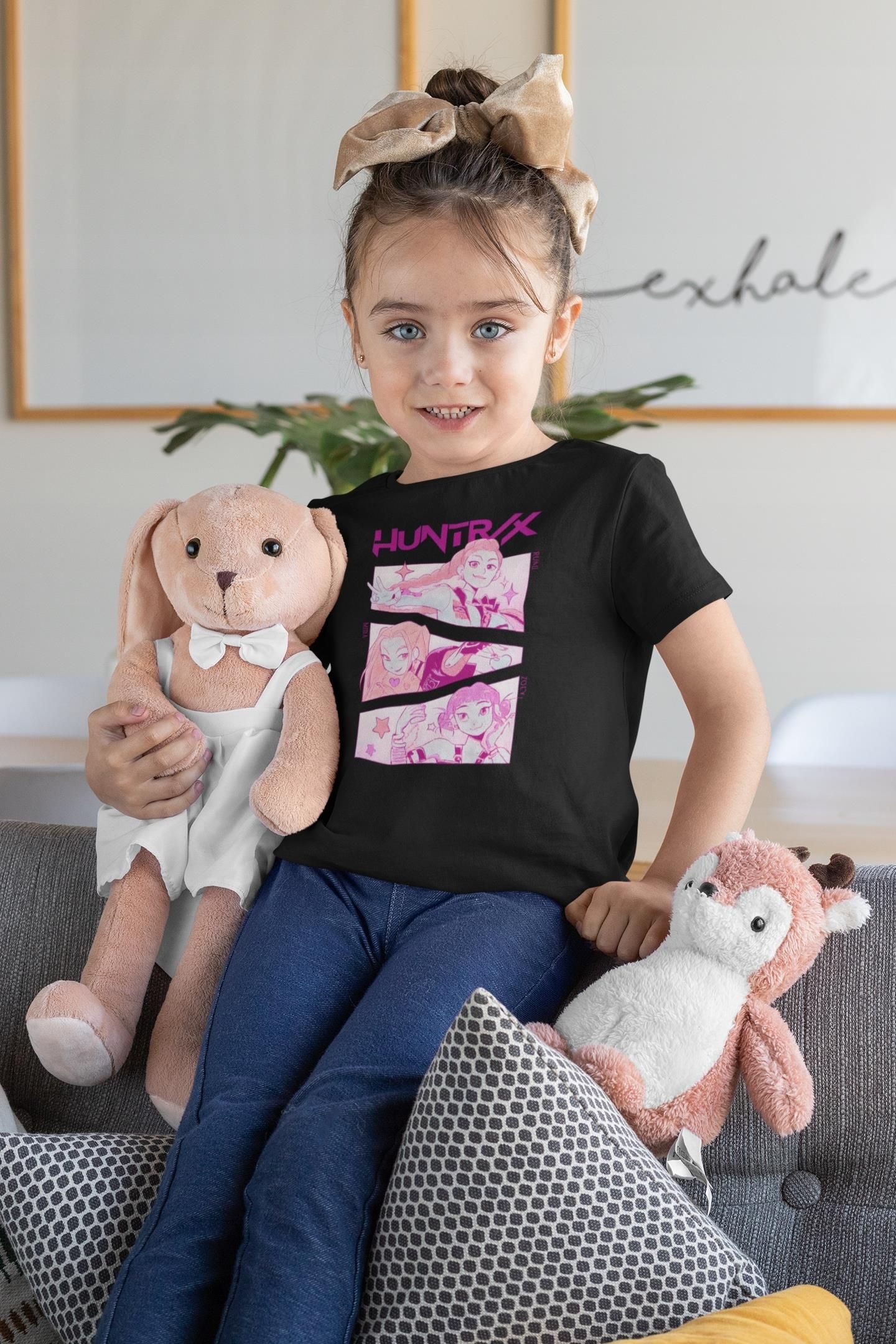 Koszulka dziecięca Huntrix Pink Squad magia, styl i dziewczęca moc ...