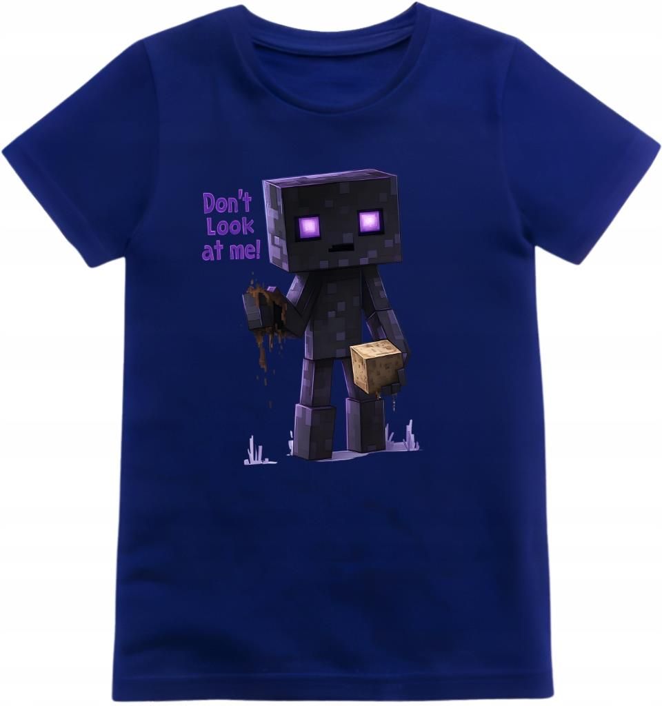 Koszulka dziecięca Minecraft Enderman Don't Look At Me fioletowa gra ...