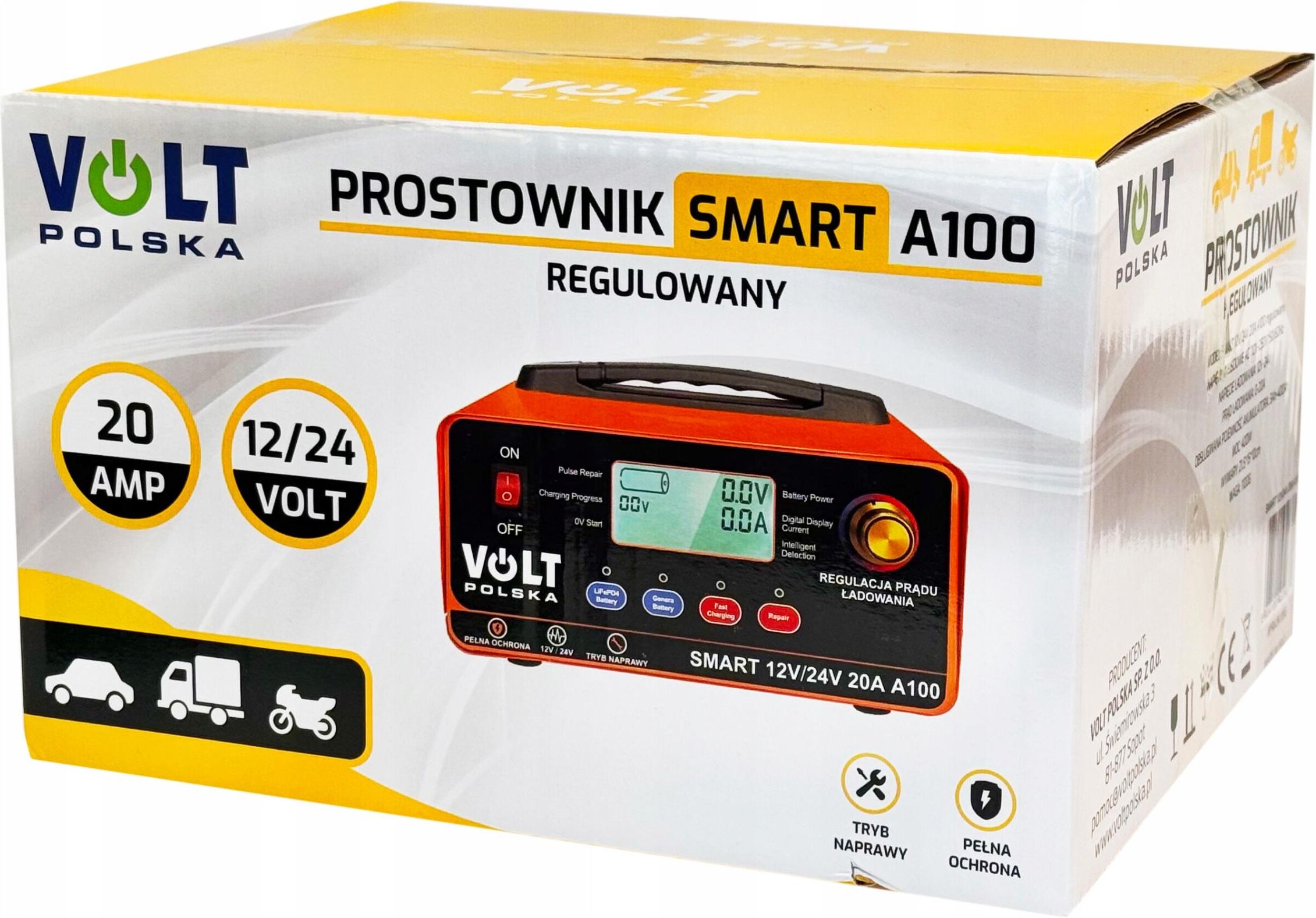 Prostownik do akumulatora Volt Prostownik Akumulatorowy Inteligentny ...