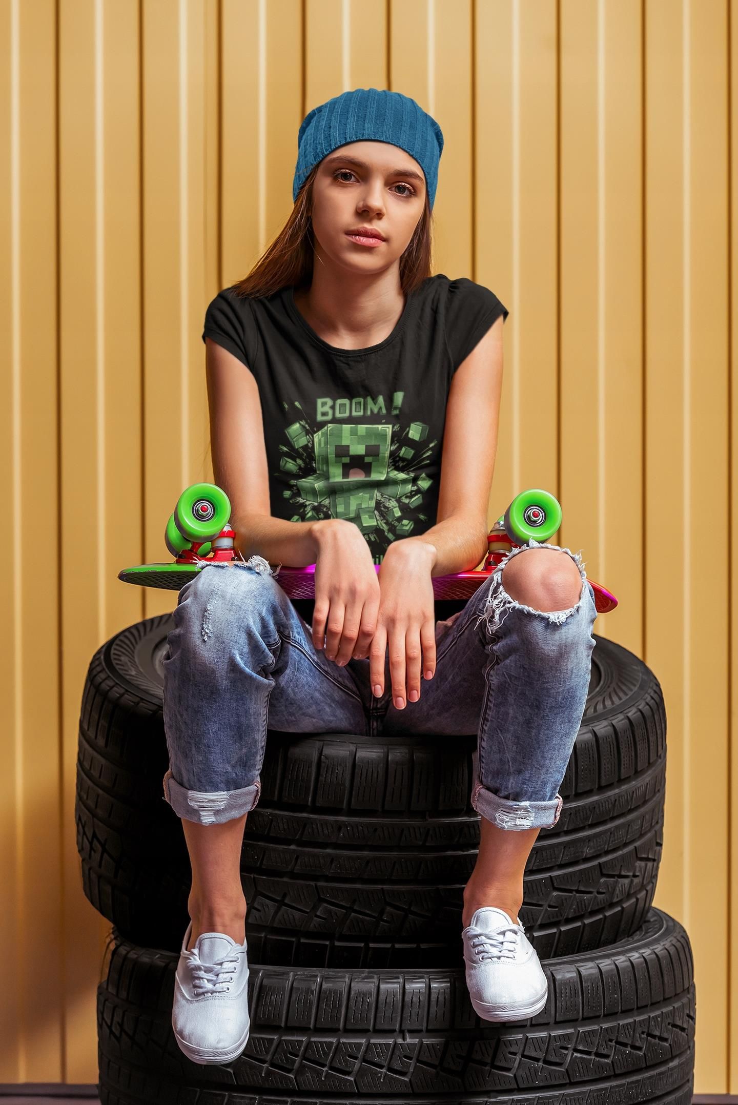 Koszulka dziecięca z Creeperem Minecraft Boom Let's Build gracza - Ceny ...