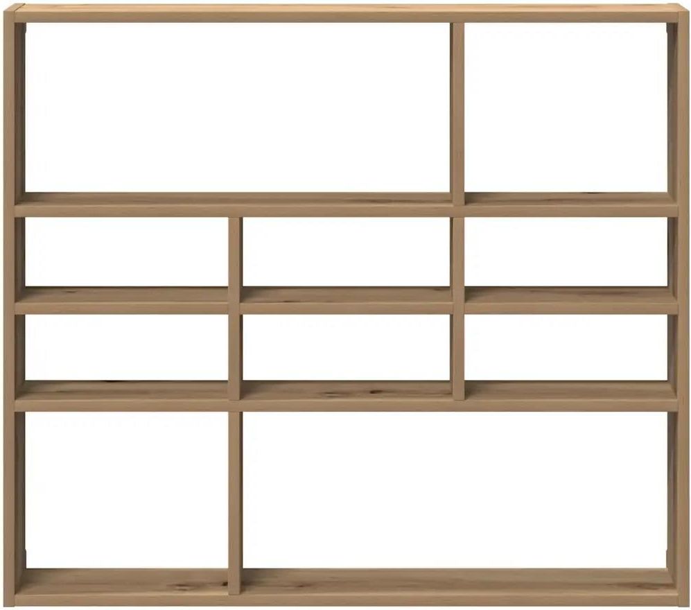 Gravora Półka ścienna dąb artisan 90x16x78 cm z 9 przegródkami ...