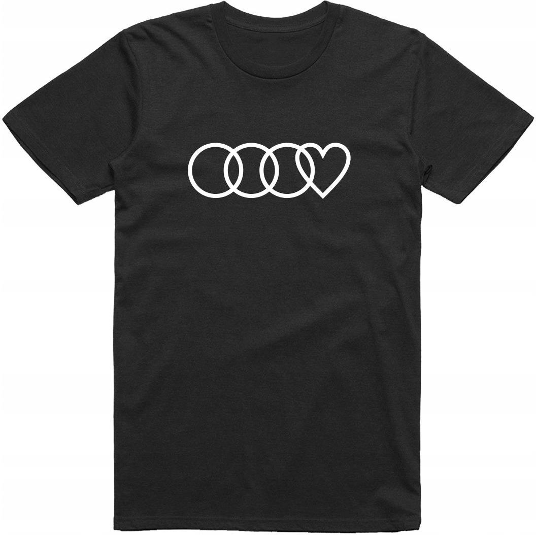 Koszulka Z Nadrukiem Audii Dla Fana Love Serce Auto T-shirt Car - Ceny ...