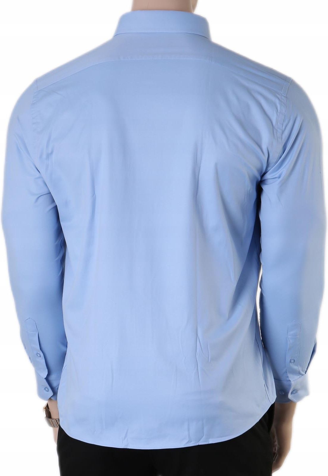 Błękitna Niebieska koszula męska Regular Elastan Espada rozmiar XXL 45/ ...