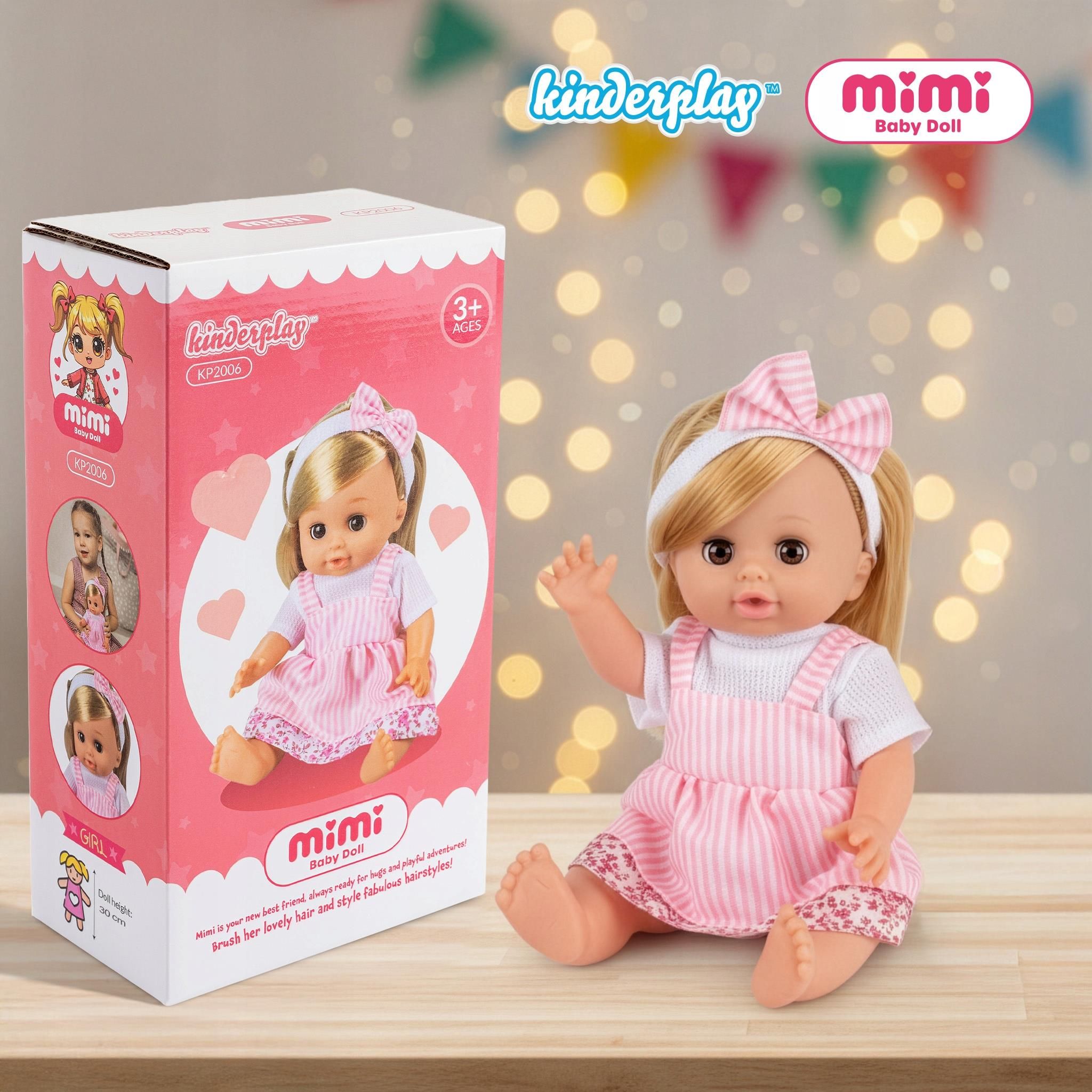 Lalka LALKA BOBAS DUŻA REALISTYCZNA KINDERPLAY MIMI 30CM MÓWI PŁACZE ...