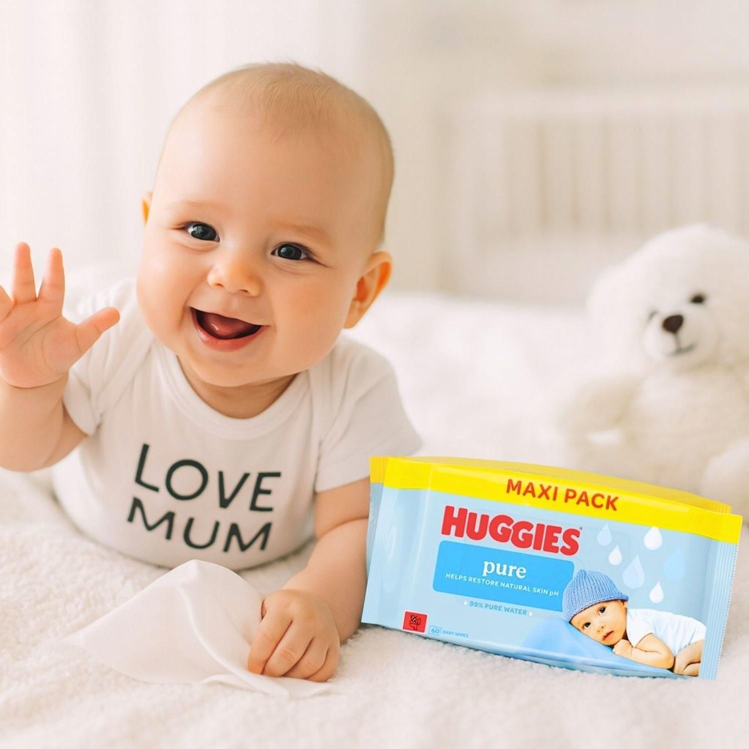 Huggies 720Szt. Baby Pure Chusteczki Mokre Dla Dzieci Niemowląt 99% ...