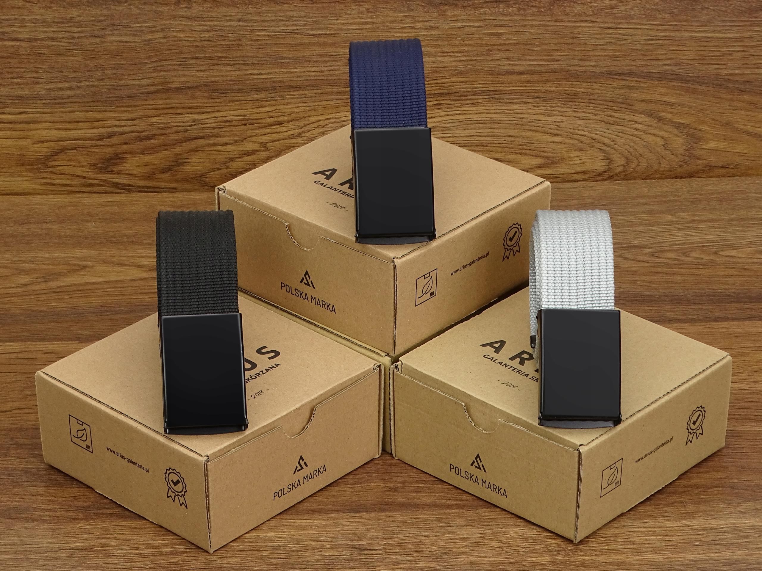 Klamra Metal Czarna Mat Arius Zestaw 3Paski 165cm długie Parciane do ...