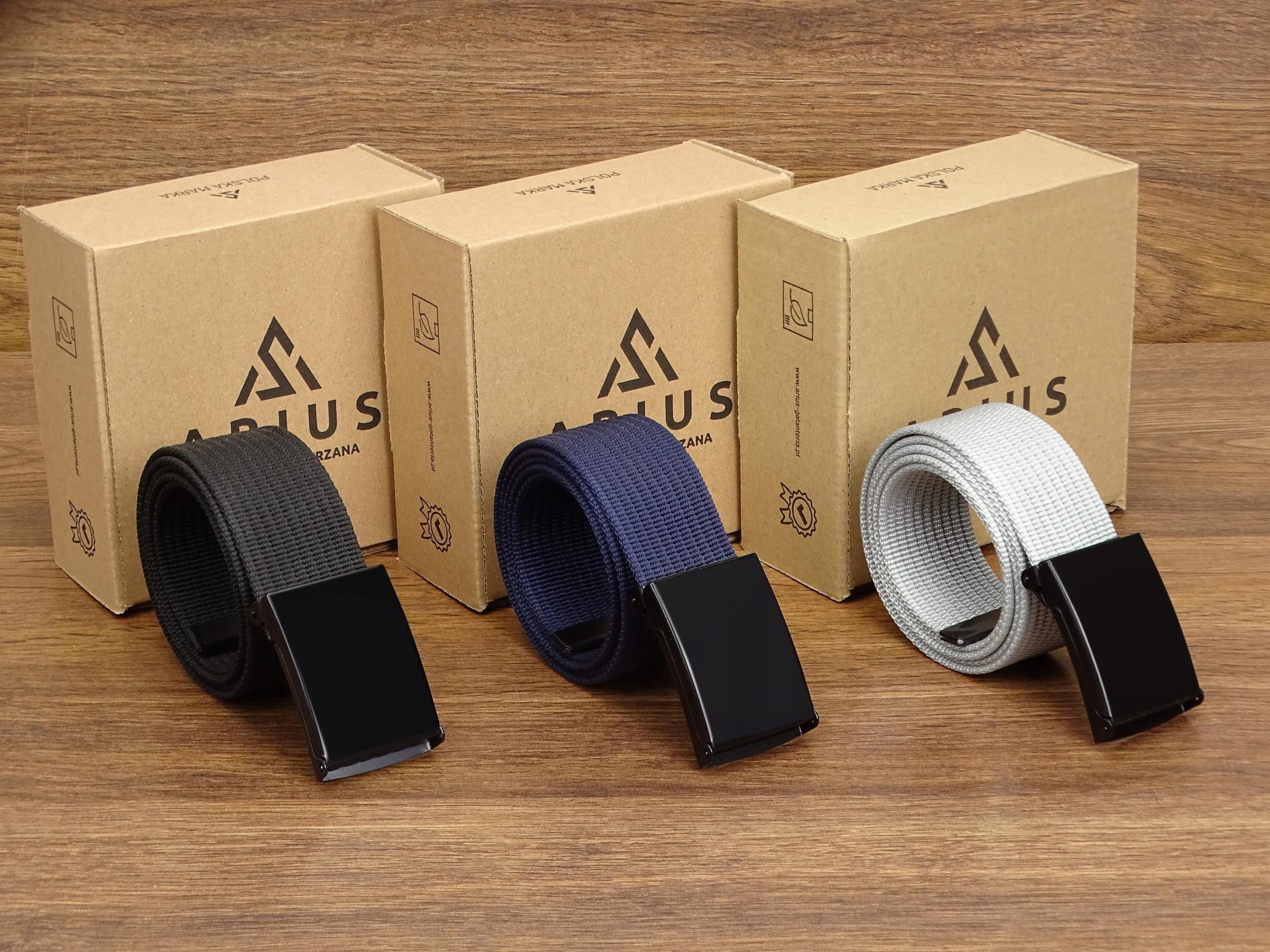 Klamra Metal Czarna Mat Arius Zestaw 3Paski 165cm długie Parciane do ...