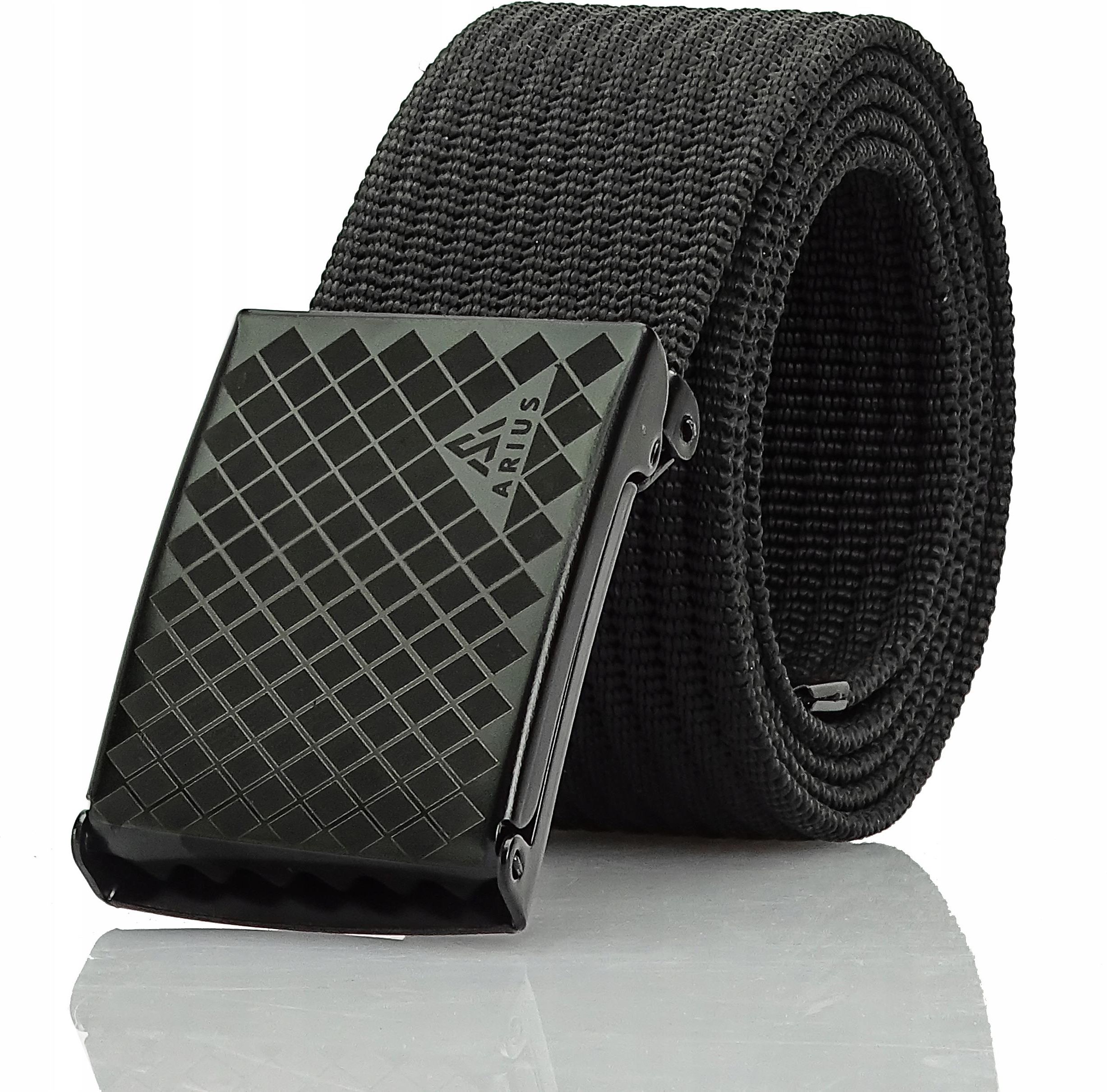 Arius Pasek Parciany Meski Idealny do Krotkich Spodni Czarny Dlugi 145 ...