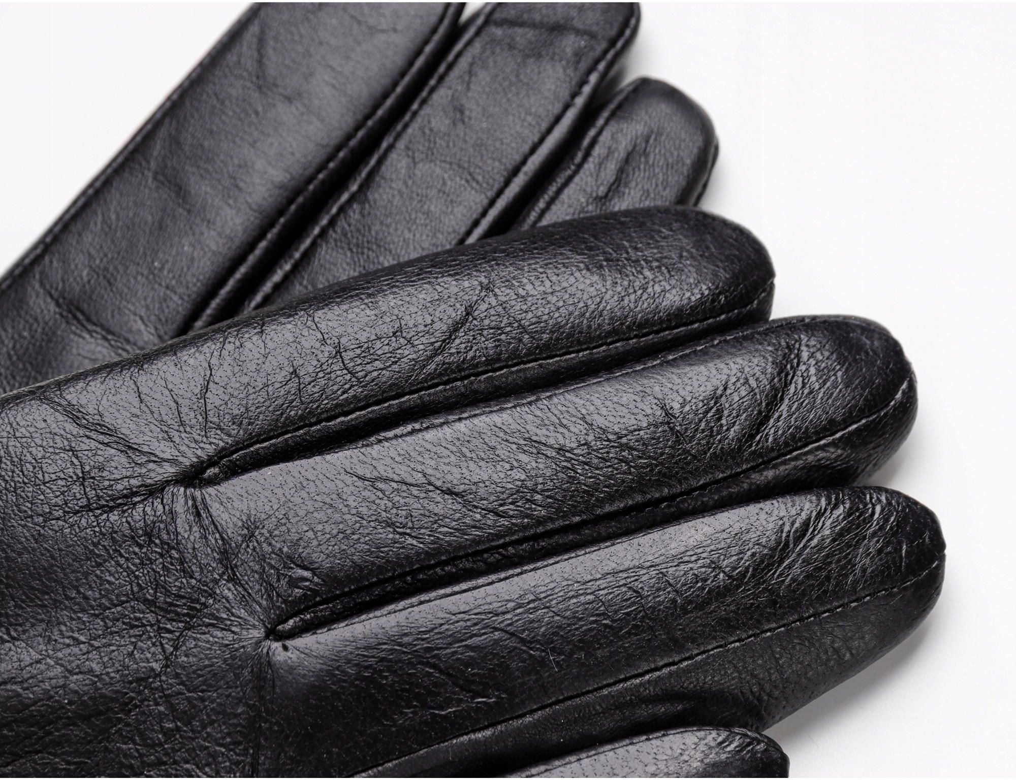 Rękawiczki Damskie Zimowe Skórzane Skóra Naturalna Czarne L - Ceny i ...