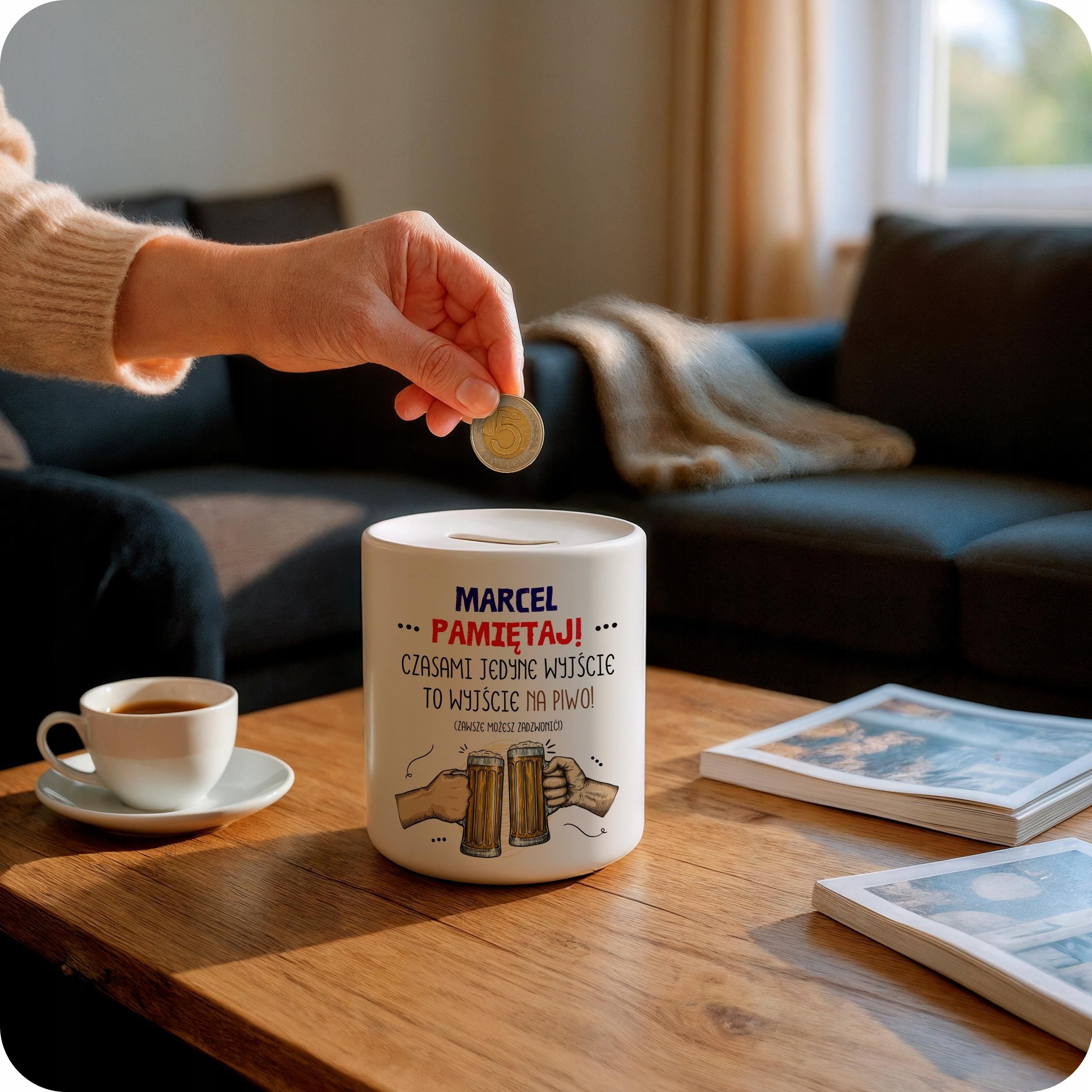 Polidraw Skarbonka Dla Marcela Na Prezent Z Nadrukiem Ze Zdjęciem ...