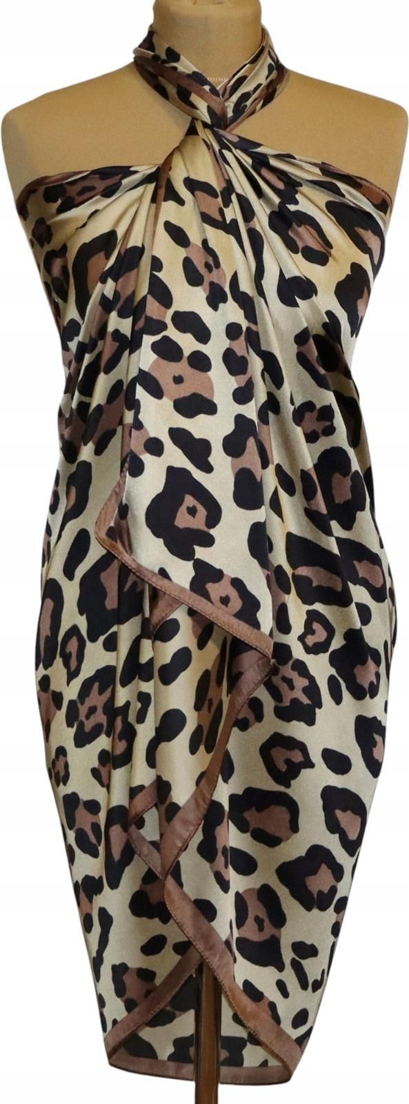 Letnie Pareo panterka jedwabne chusta na plażę Sarong 192 x 91 - Ceny i ...