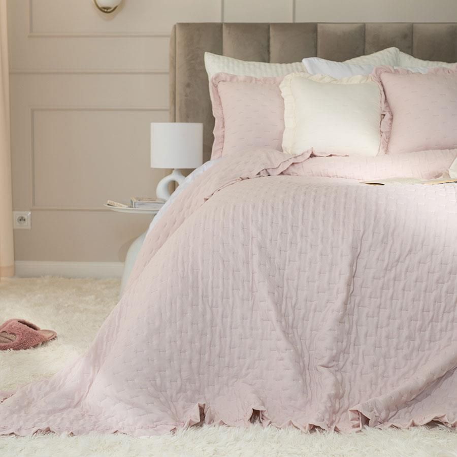 Markizeta Savona Narzuta Z Falbaną 170X210Cm Kolor 015 Różowy Savona ...