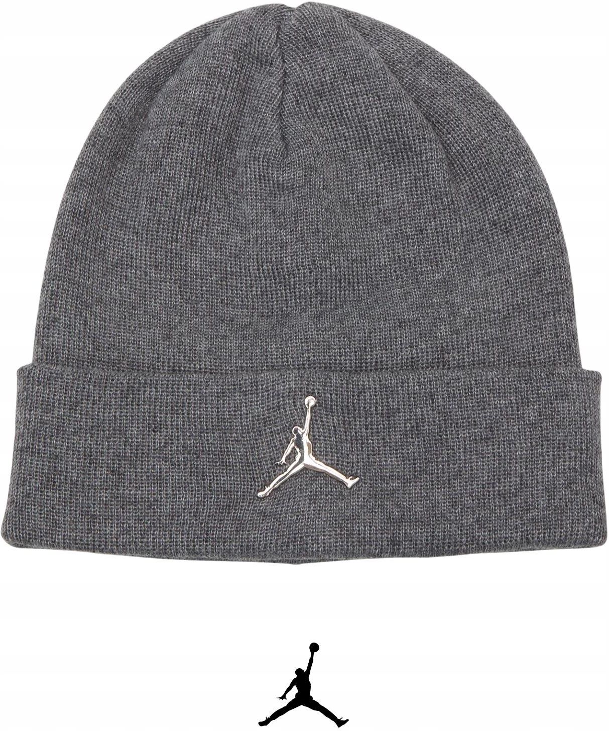 Czapka zimowa Nike Air Jordan Cuffed Beanie Gs Szara Metal Logo - Ceny ...