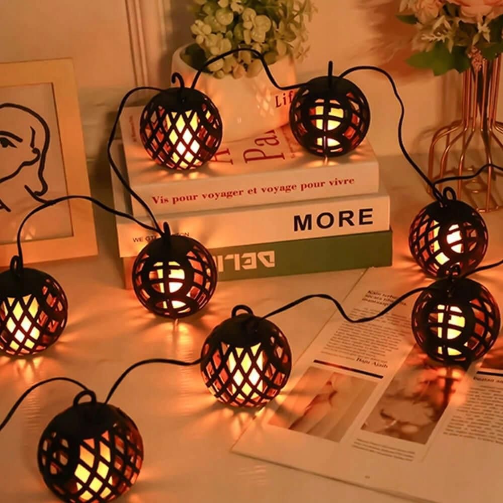 Stazer Lampa Solarna Lampki Pochodnie Ciepłe Ogrodowe Girlanda Taras ...