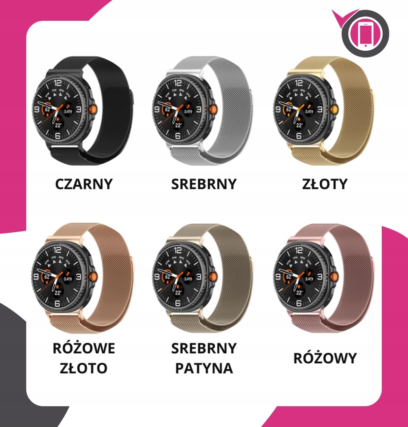 Martech Pasek do Samsung Galaxy Watch 8 40MM 44MM 8 Classic 46MM ...