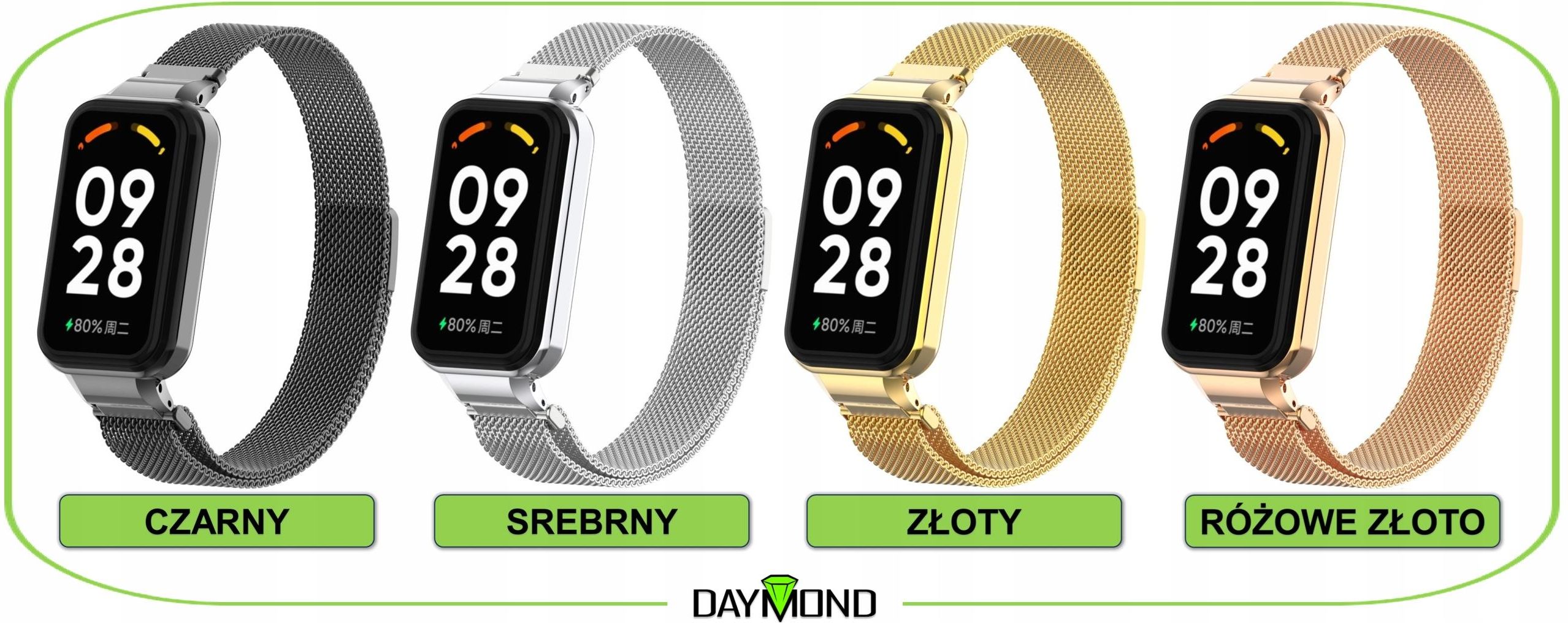 Daymond Pasek Opaska Bransoleta Do Xiaomi Redmi Smart Band 2 MI Band 8 ...