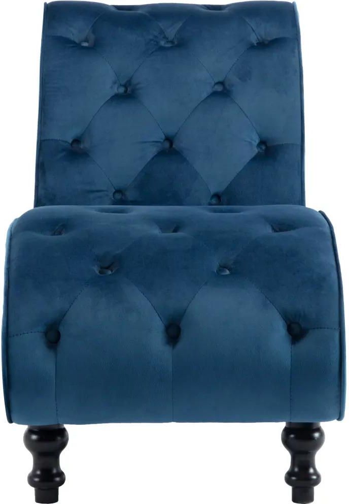 Gravora Niebieska leżanka aksamitna 145x52x77 cm, siedzisko 42 cm ...