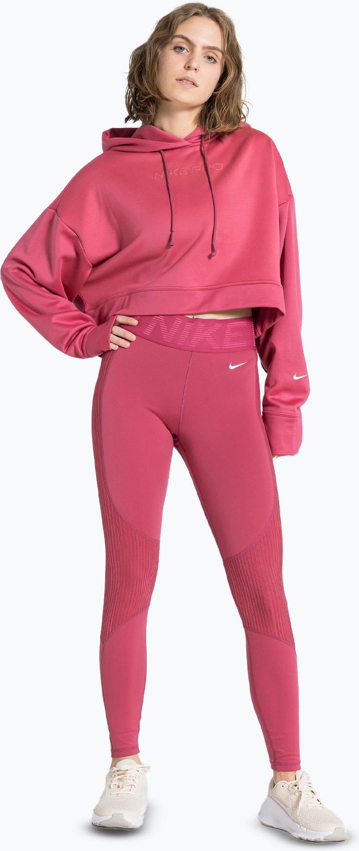 Nike Legginsy Treningowe Damskie Pro High-Waisted Sweet Beet/White ...