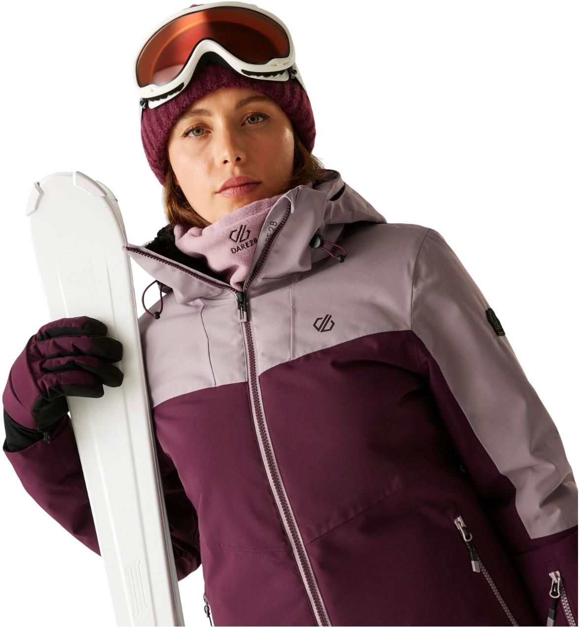 Dare 2B Damska Kurtka Narciarska Iced Jacket Xxxl / Różowy/Fioletowy ...