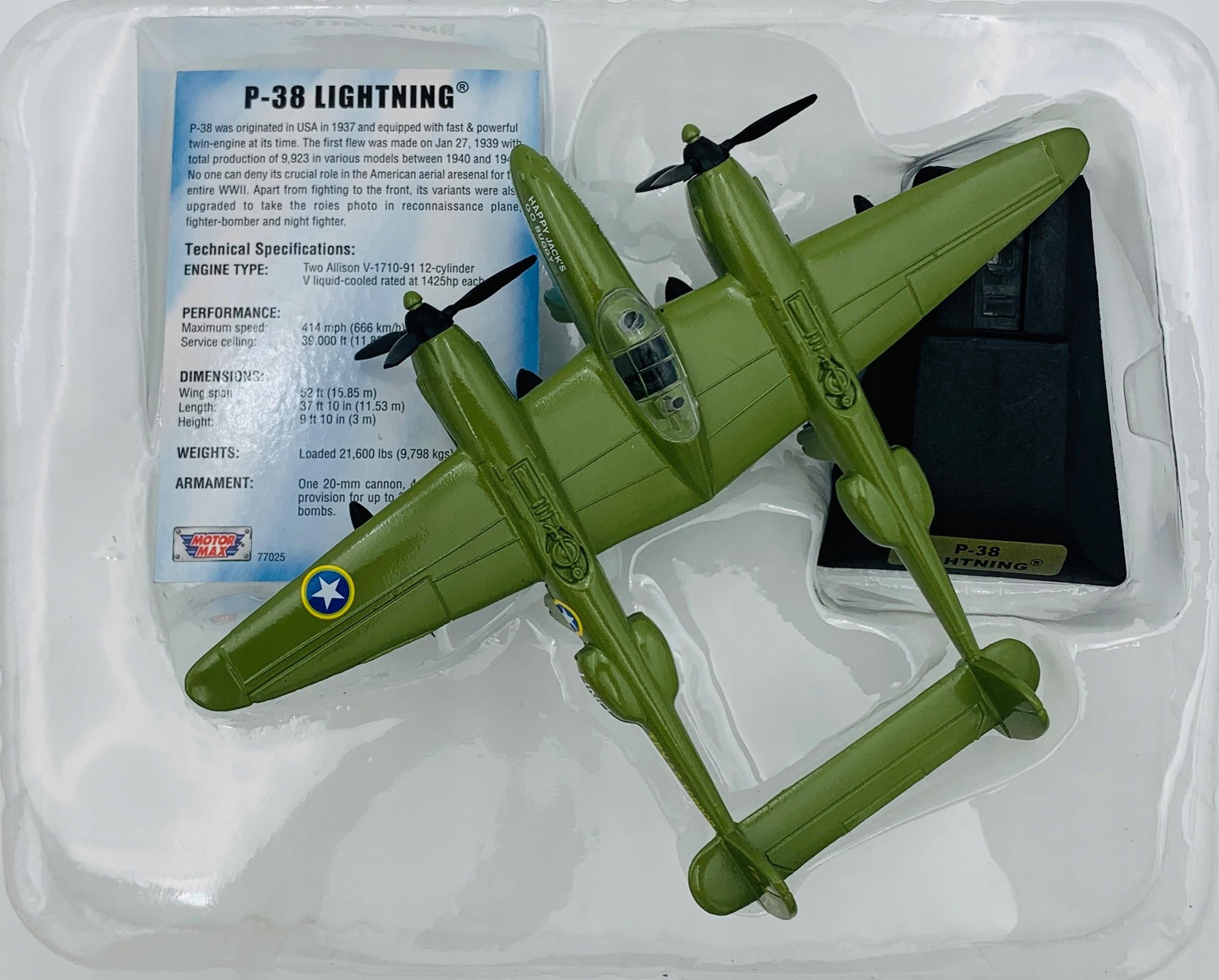 Motormax Samolot Lockheed P-38 Lightning Model Metal - Ceny i opinie ...