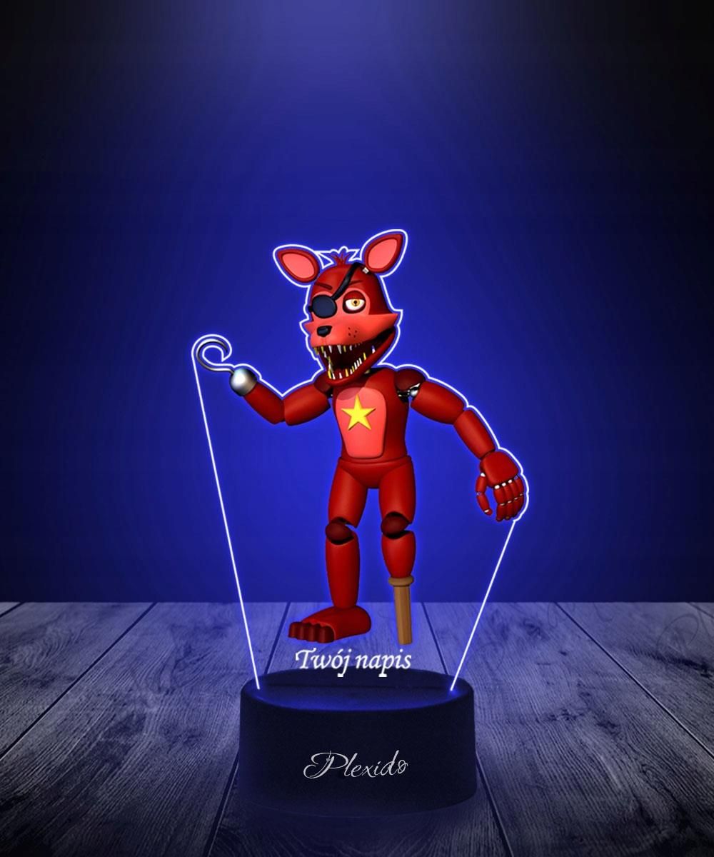 Lampka nocna UV Five Nights At Freddys Foxy LED wielokolorowa 7 punktów ...