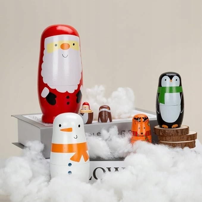 Drewniana Matrioszka Rosyjska Lalka Bałwanek 6 Szt. - Opinie i ...