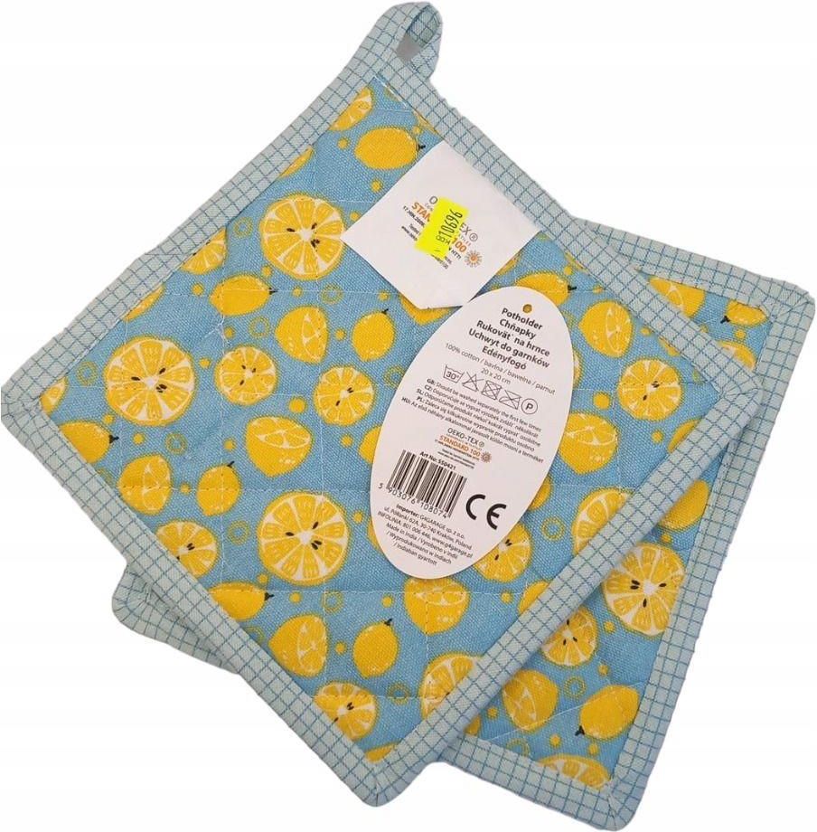 Bez marki zestaw uchwyt do garnków 20x20 2 szt. wielokolorowy bawełna ...