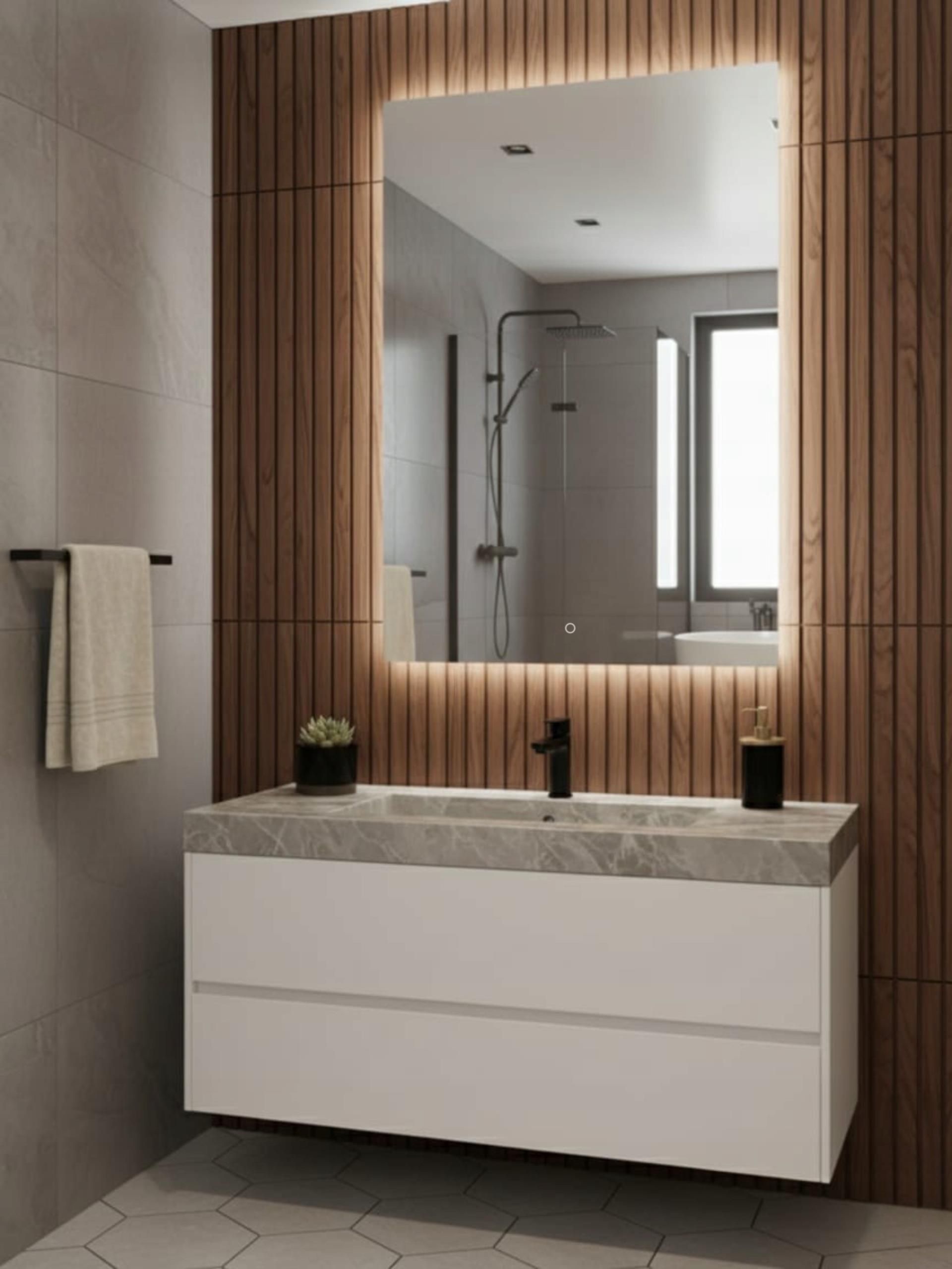 Lustro LED Horizon , Wł. Dot. , 60x60 cm , Neutralna Biel 4000k Made in ...