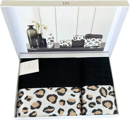 Ręcznik Bawełna 100% Tivolyo Home Zestaw 30x50 50x100 75x150 Czarny ...