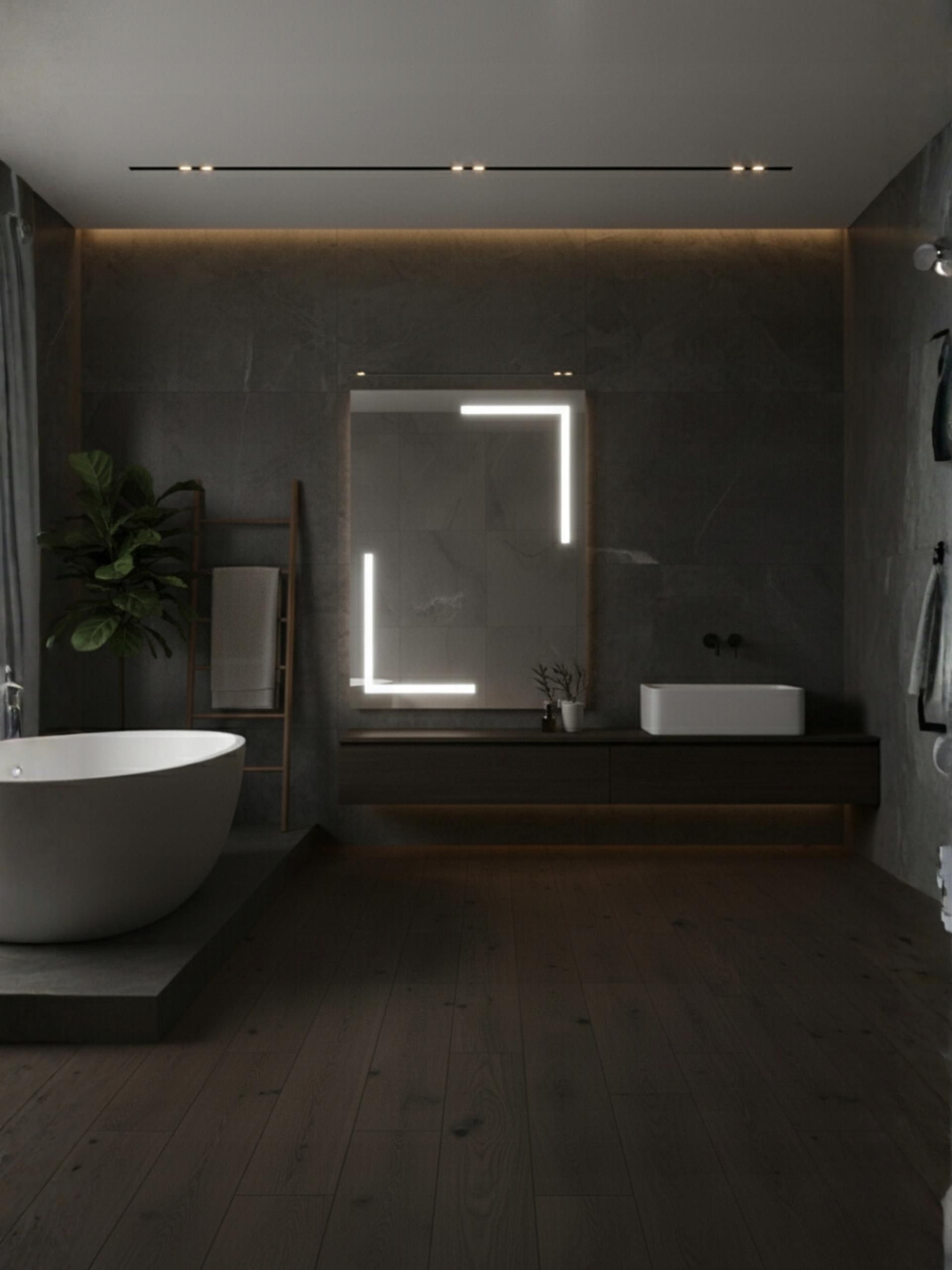 Lustro LED Via Lactea , 50x70 cm , Wł. Ścienny , 3 Warianty LED , Made ...